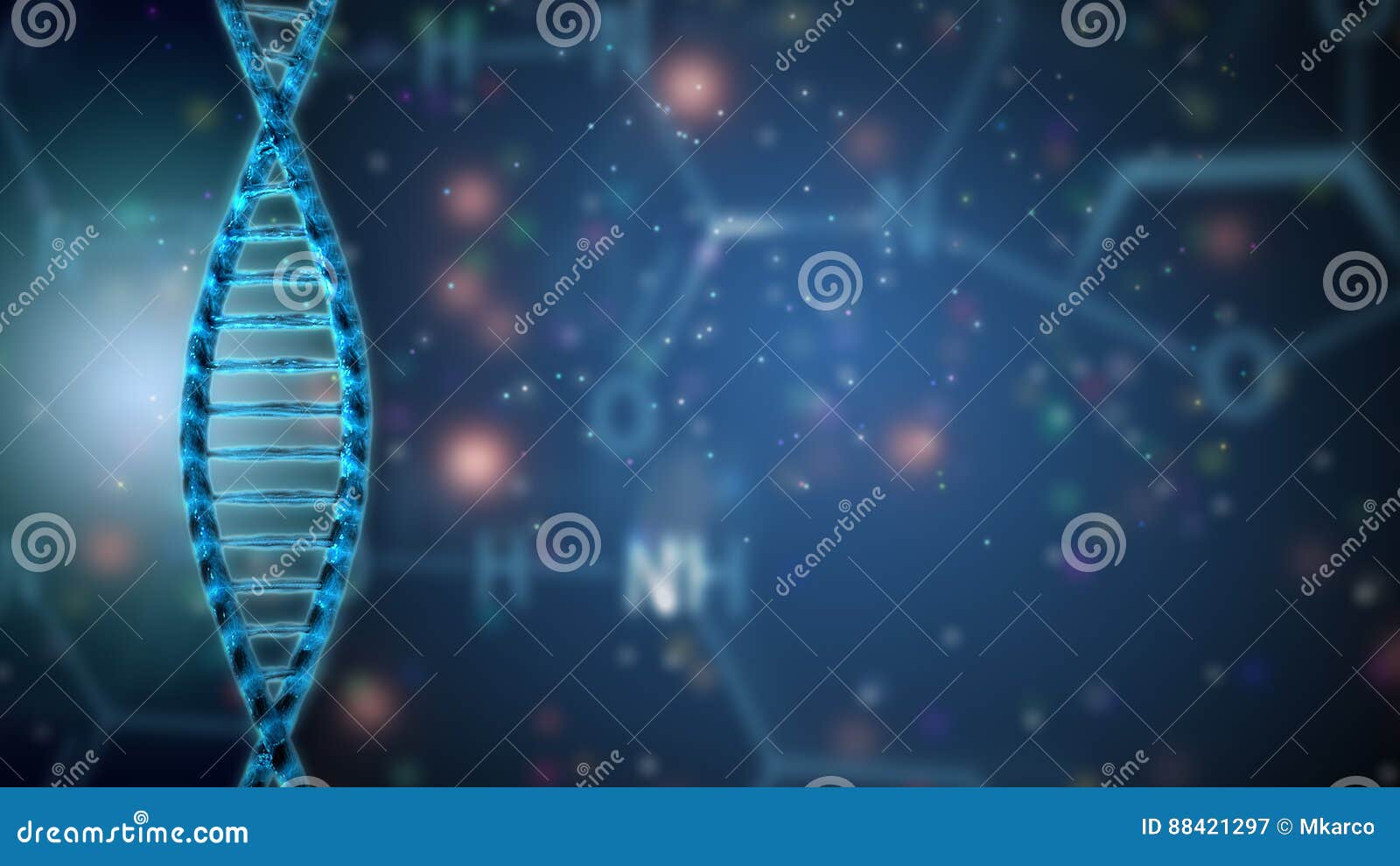 Dna Structure, Medical Research Background Stock Illustration ...