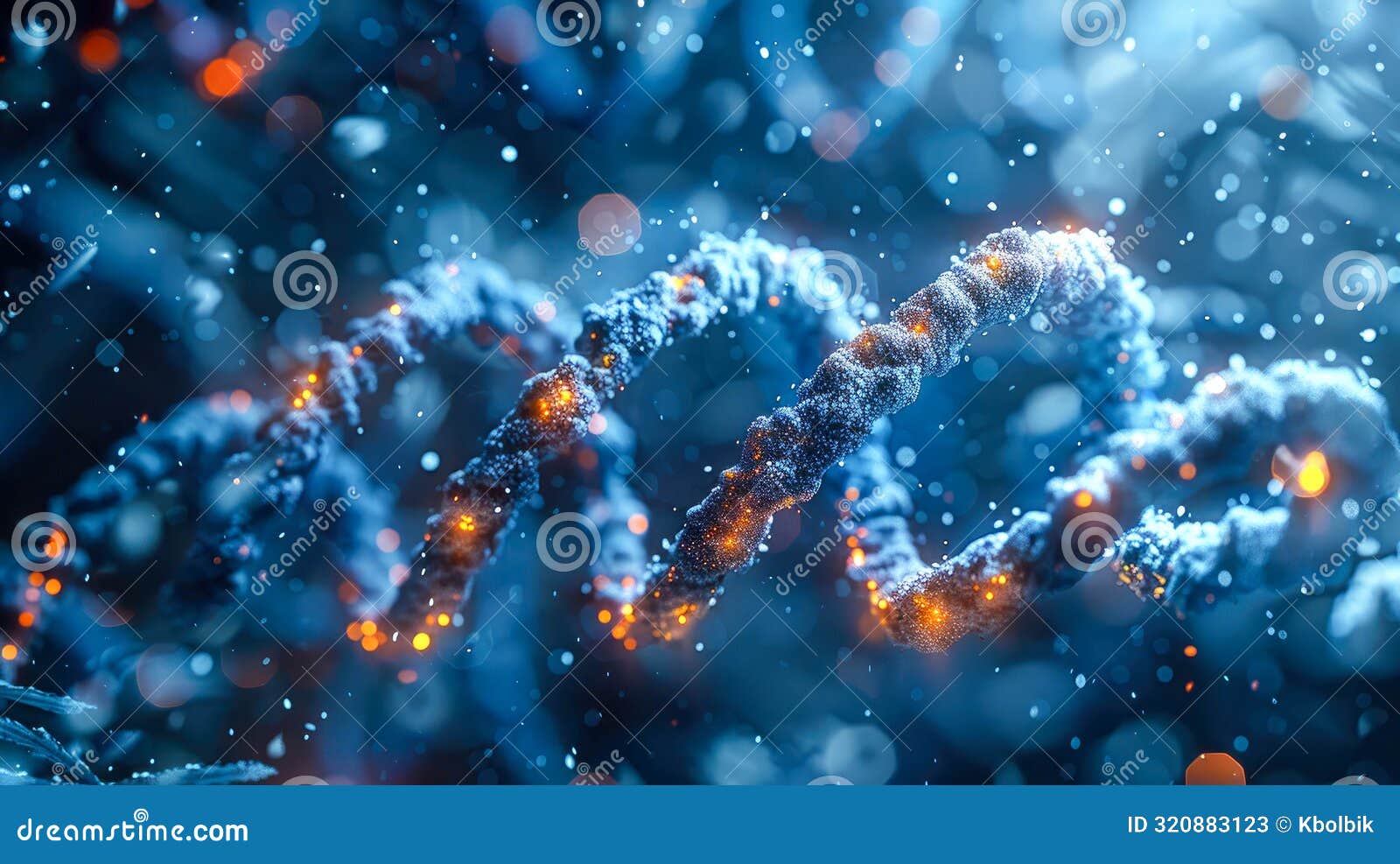 DNA Structure Model on Black Background. Abstract Background Stock ...