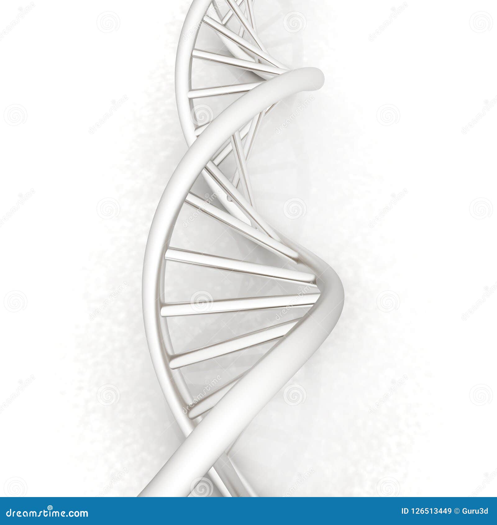DNA Structure Model. 3d Illustration Stock Illustration - Illustration ...
