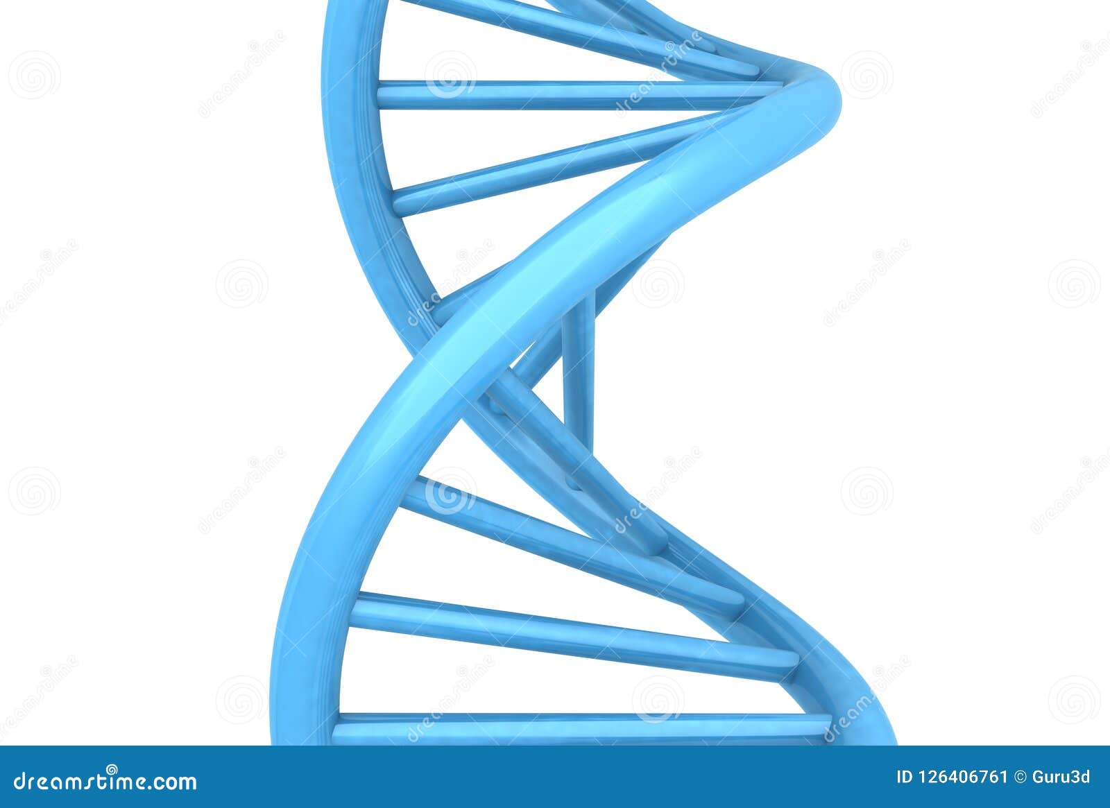 DNA Structure Model on White Stock Illustration - Illustration of ...