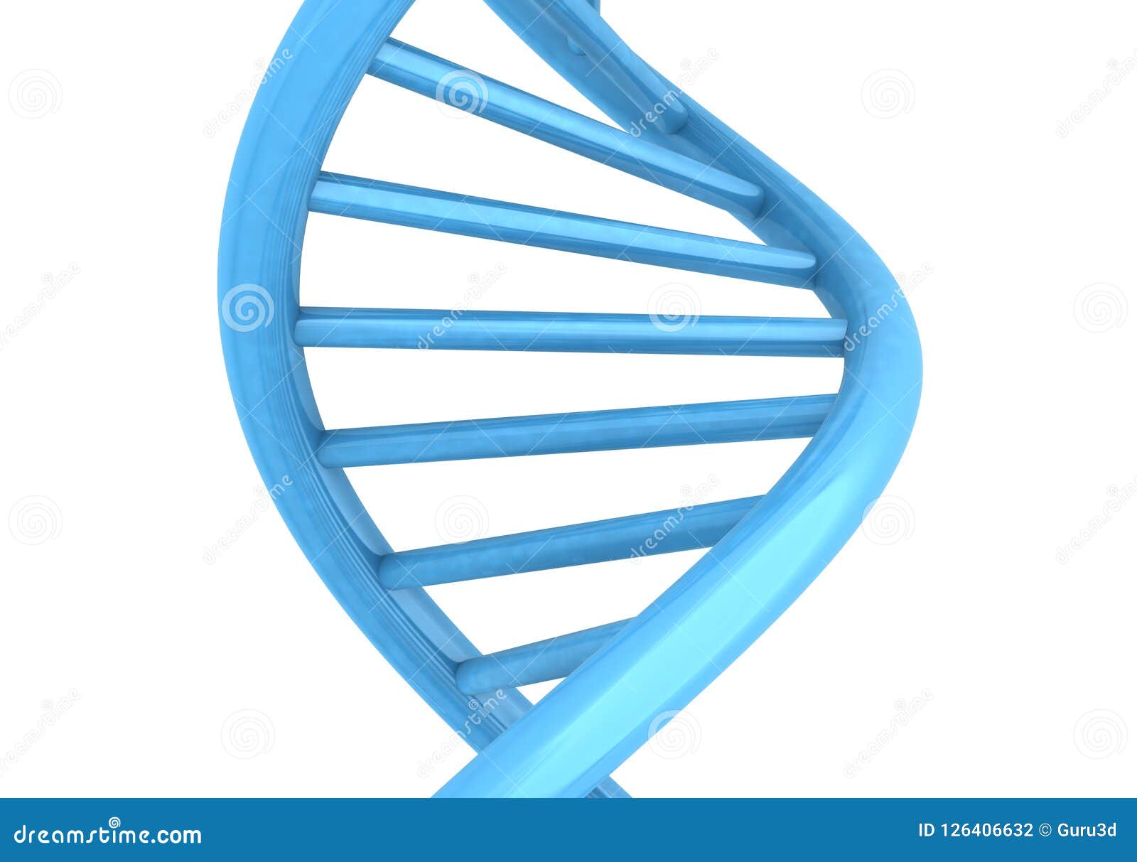 DNA Structure Model on White Stock Illustration - Illustration of ...