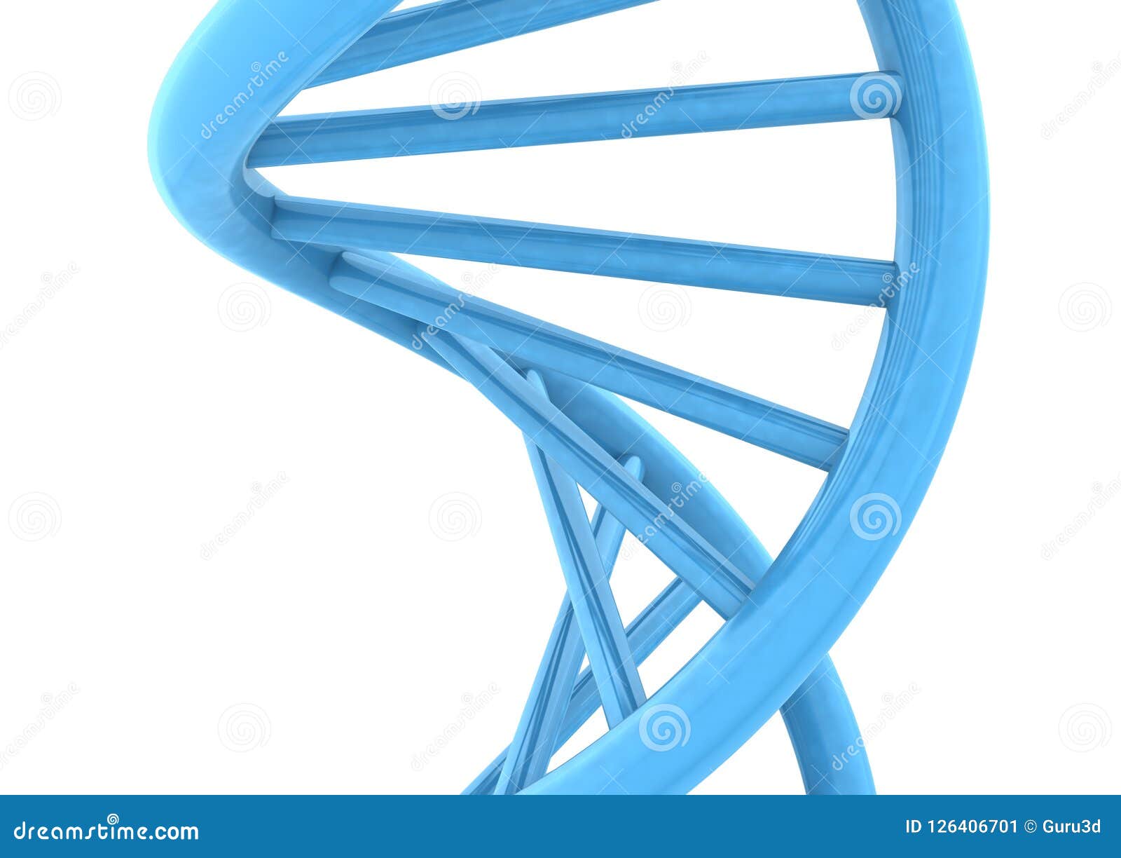 DNA Structure Model on White Stock Illustration - Illustration of clone ...