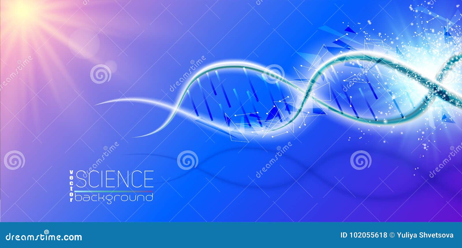 DNA Structure Molecule, Hemical Medical Science Vector Illustration ...