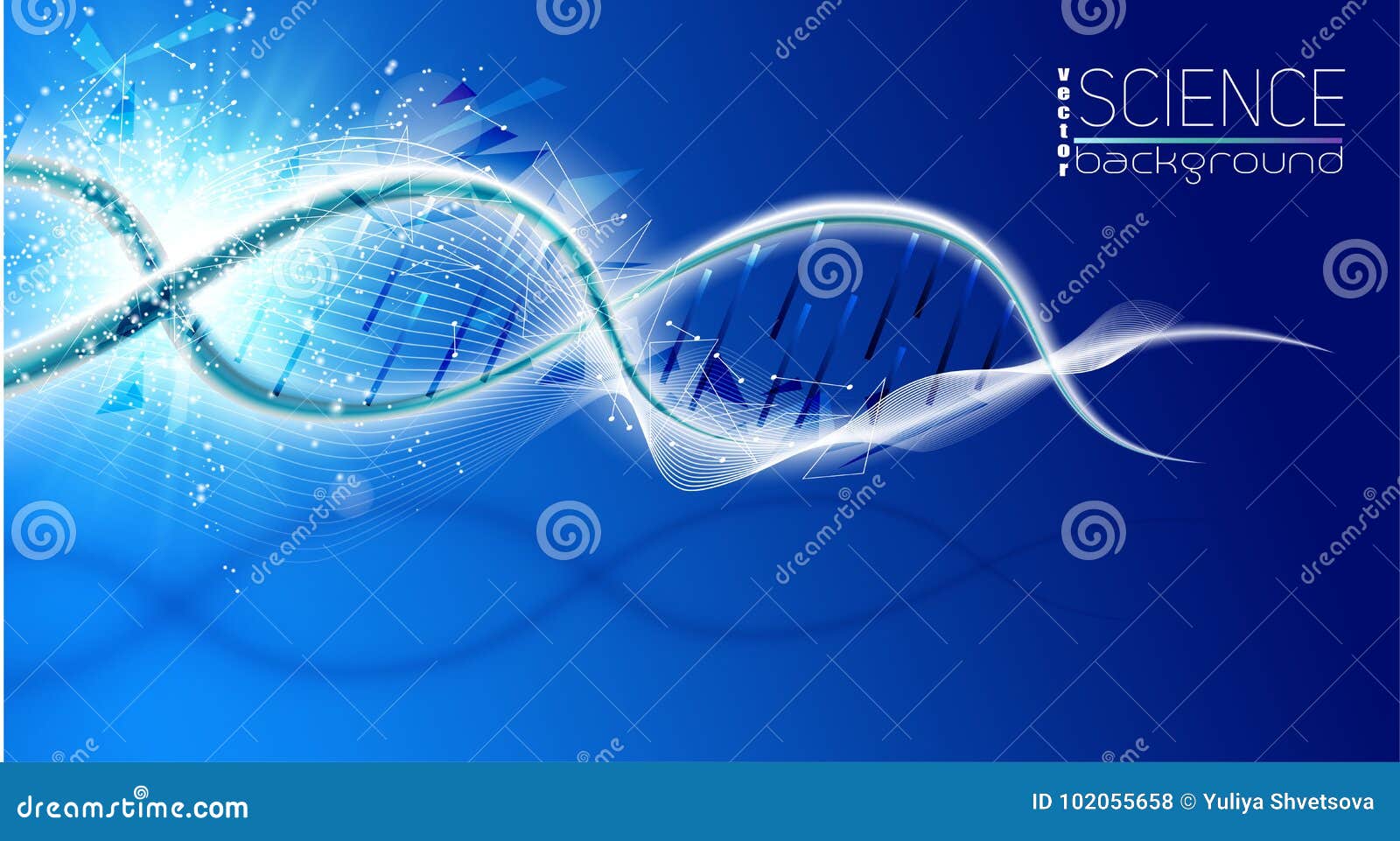 DNA Structure Molecule, Hemical Medical Science Vector Illustration ...