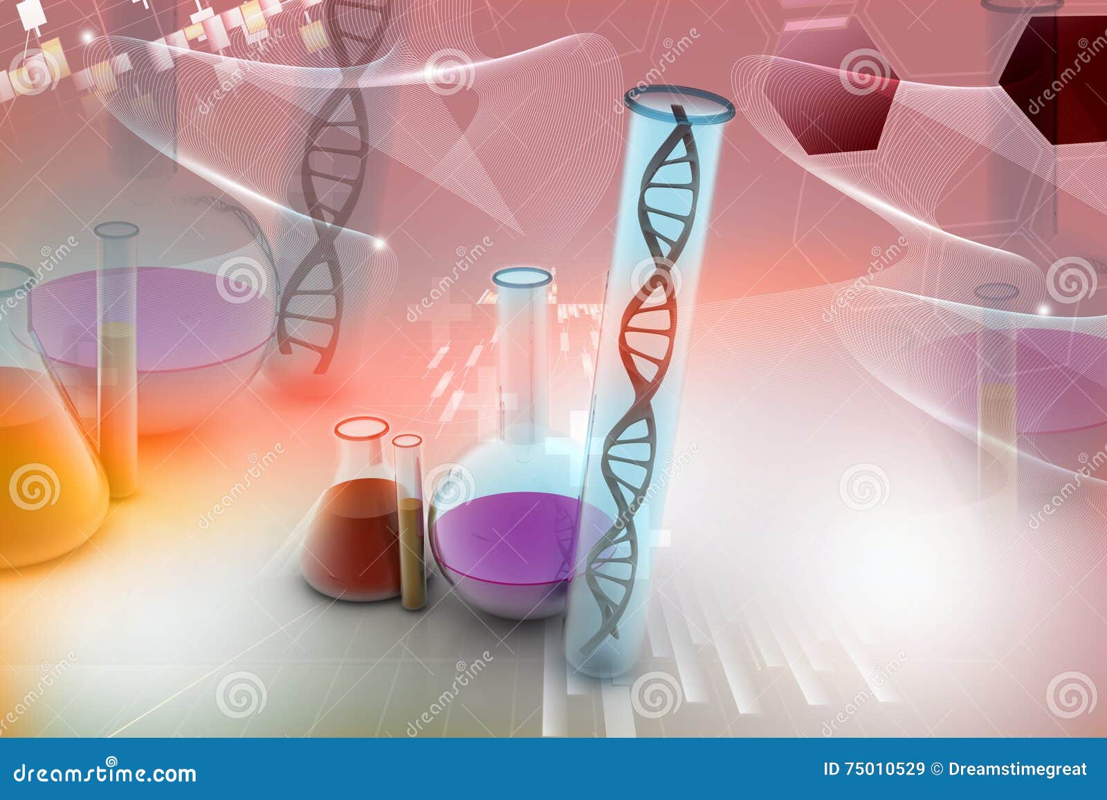 Dna Structure Research Concept Stock Illustration - Illustration of ...