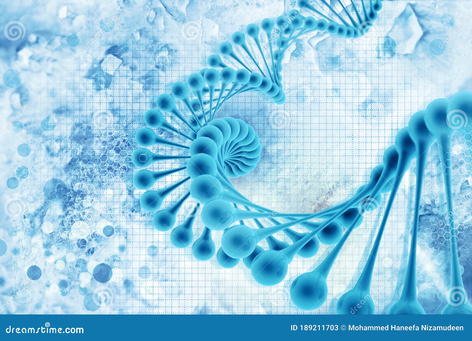 DNA Structure on Science Background Stock Illustration - Illustration ...
