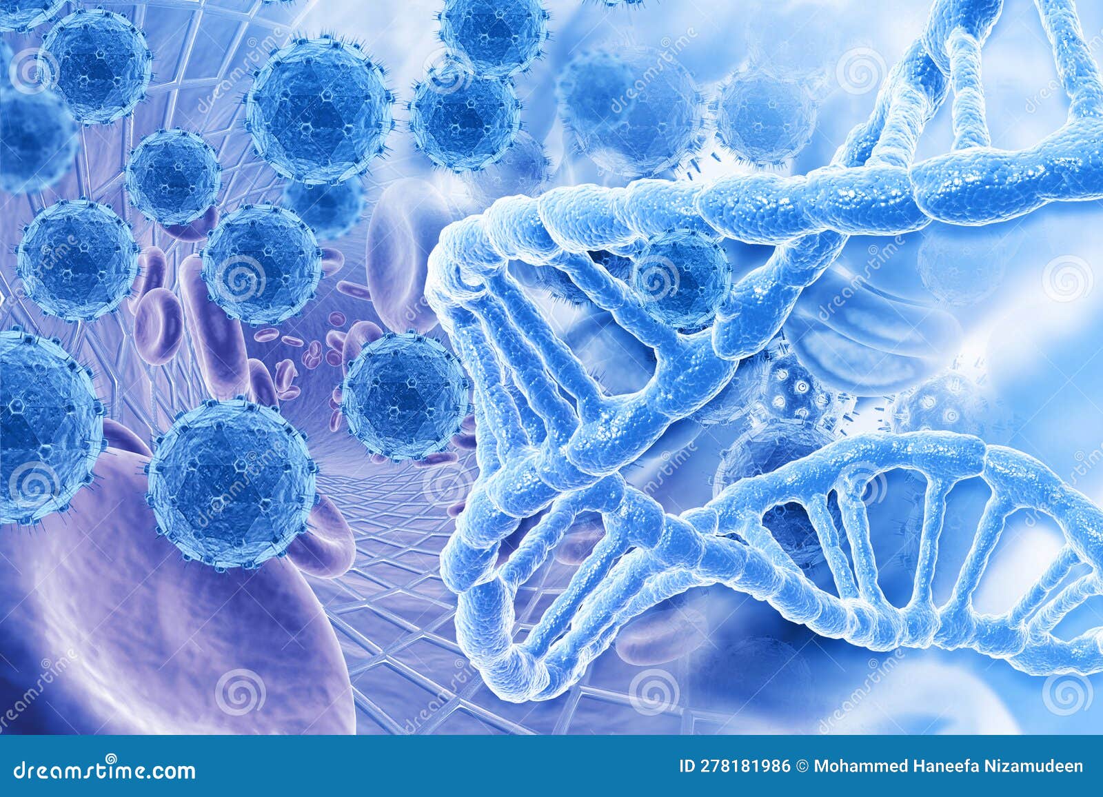 Dna Structure on Scientific Background Stock Illustration ...