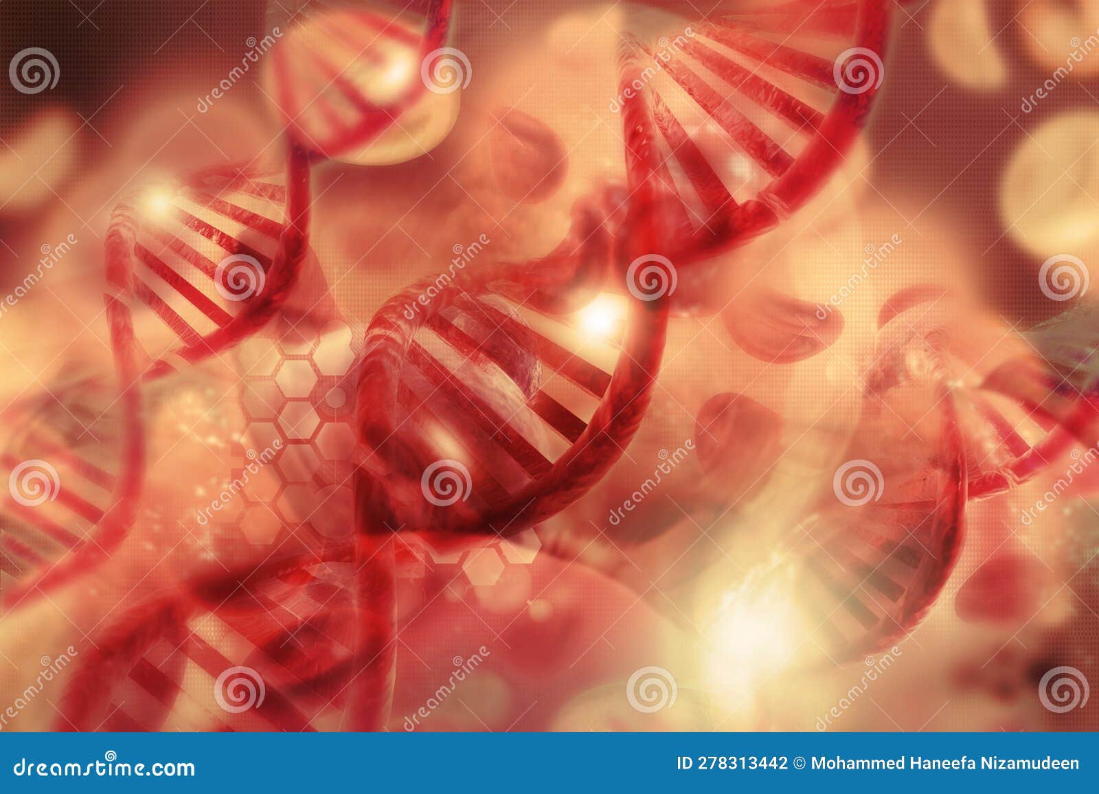 Dna Structure on Scientific Background Stock Illustration ...