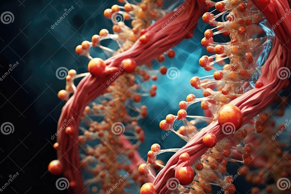 Dna Structure Under a Microscope Stock Image - Image of double, helix ...
