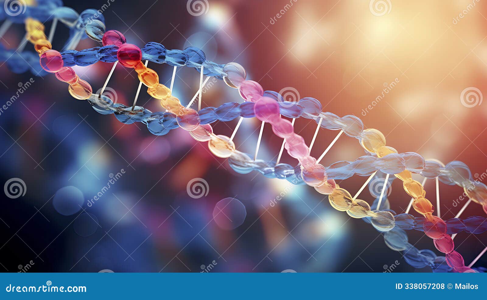 DNA Structure Up Close a 3D Perspective on Genetics Stock Photo - Image ...