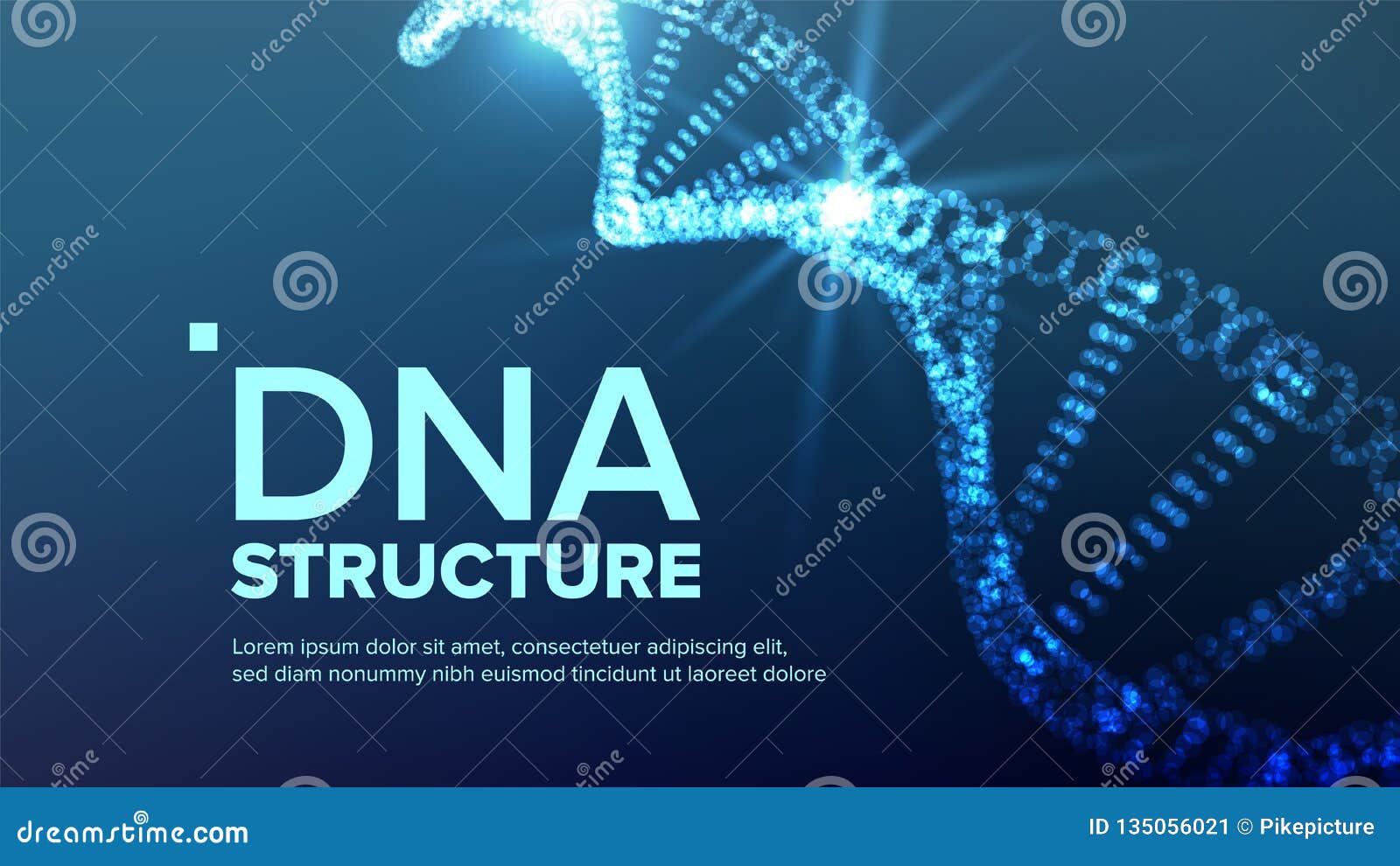 Dna Structure Vector. Futuristic Code. Biotechnology Concept ...