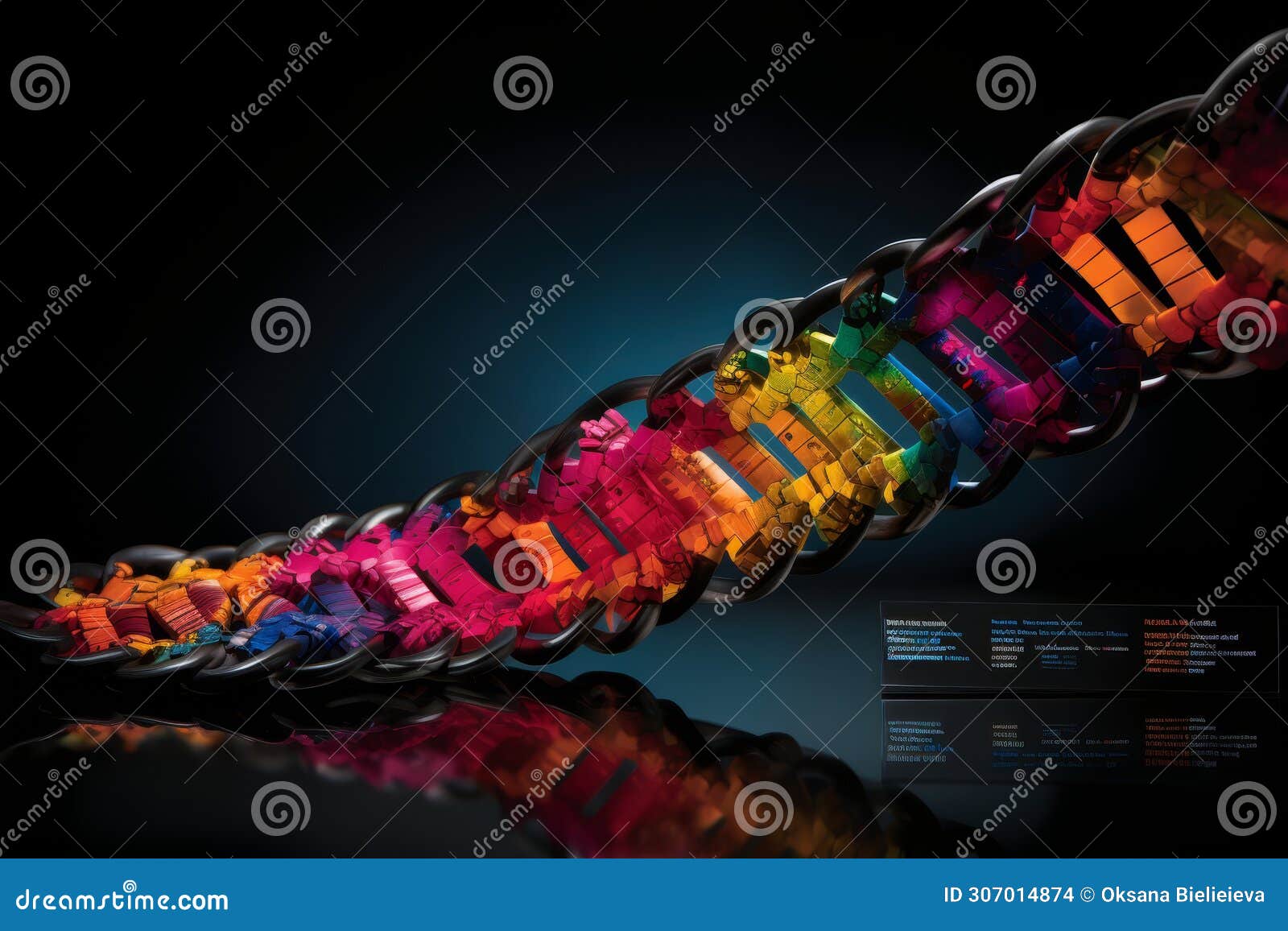 Dna Structure Visualization. Graphical Representation of the Helical ...