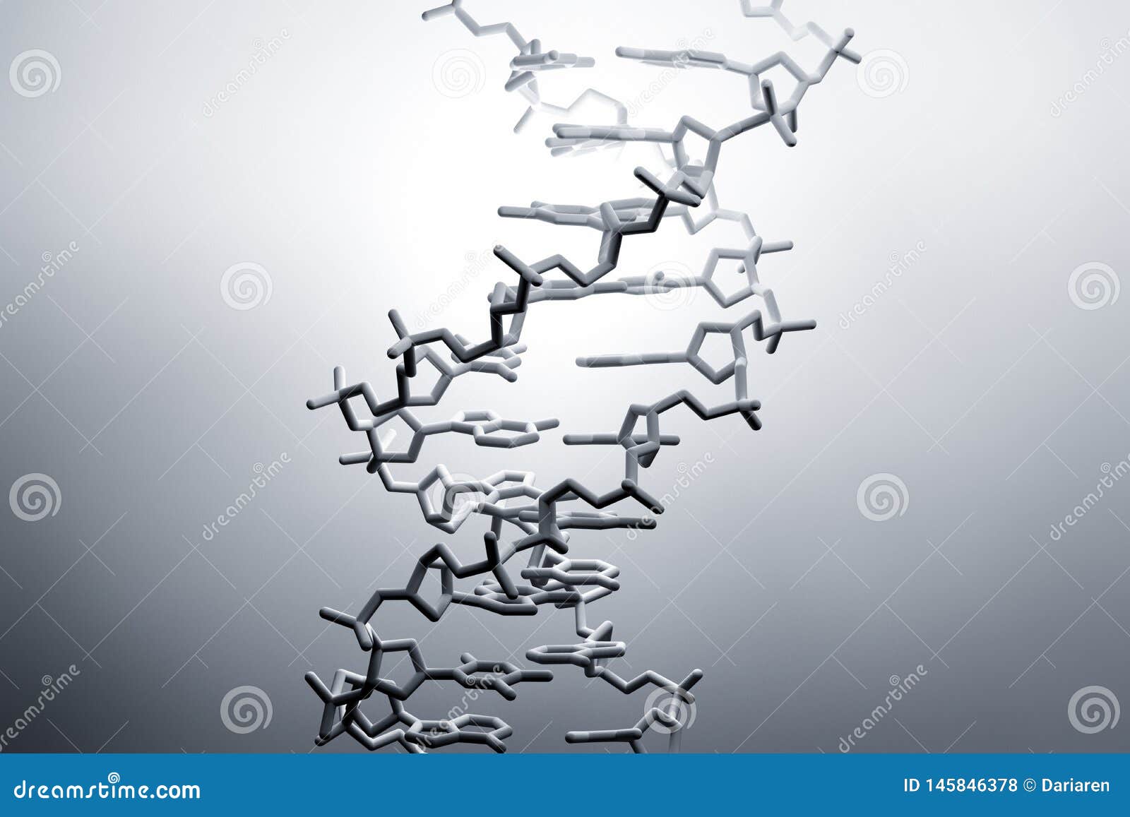 DNA Structure on White Background Stock Illustration - Illustration of ...