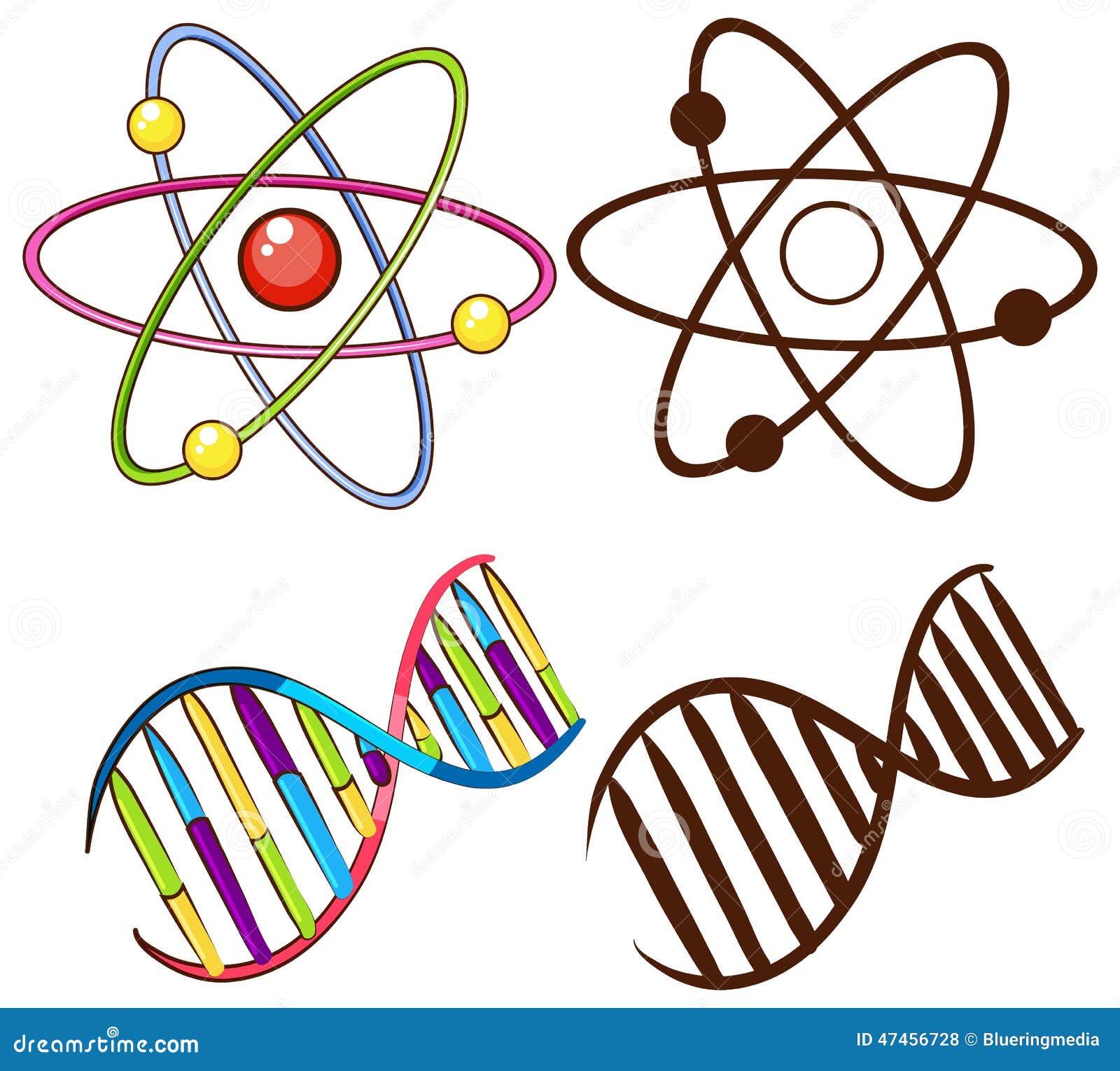 DNA structures stock vector. Illustration of white, educational - 47456728