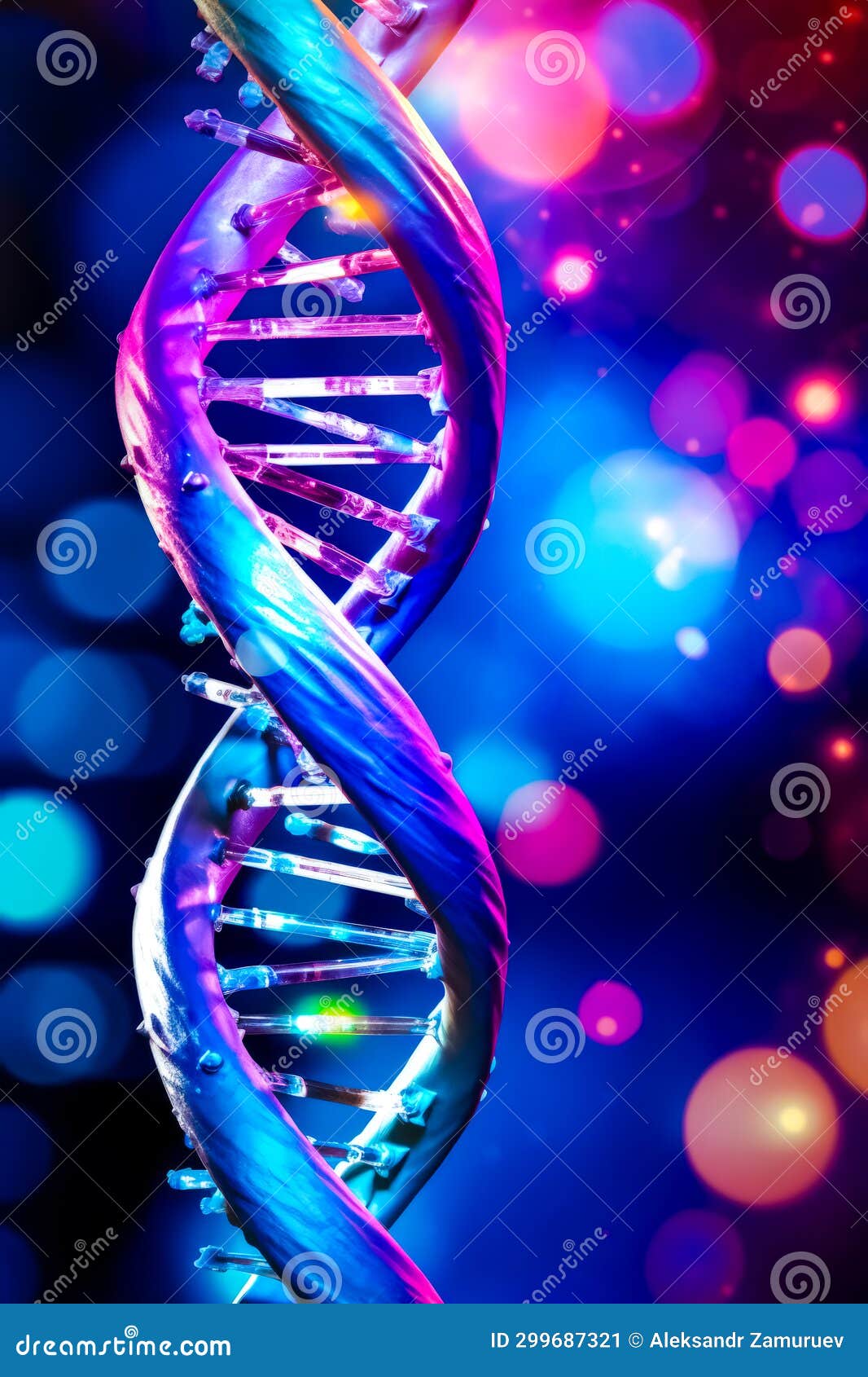 DNA. Study of Gene Structure of Cell. DNA Molecule Structure. Genetic ...