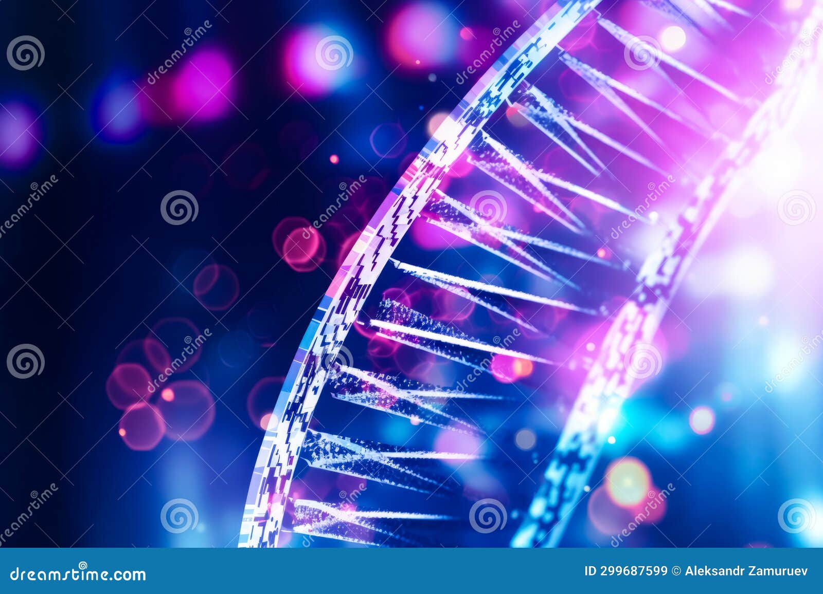DNA. Study of Gene Structure of Cell. DNA Molecule Structure. Genetic ...