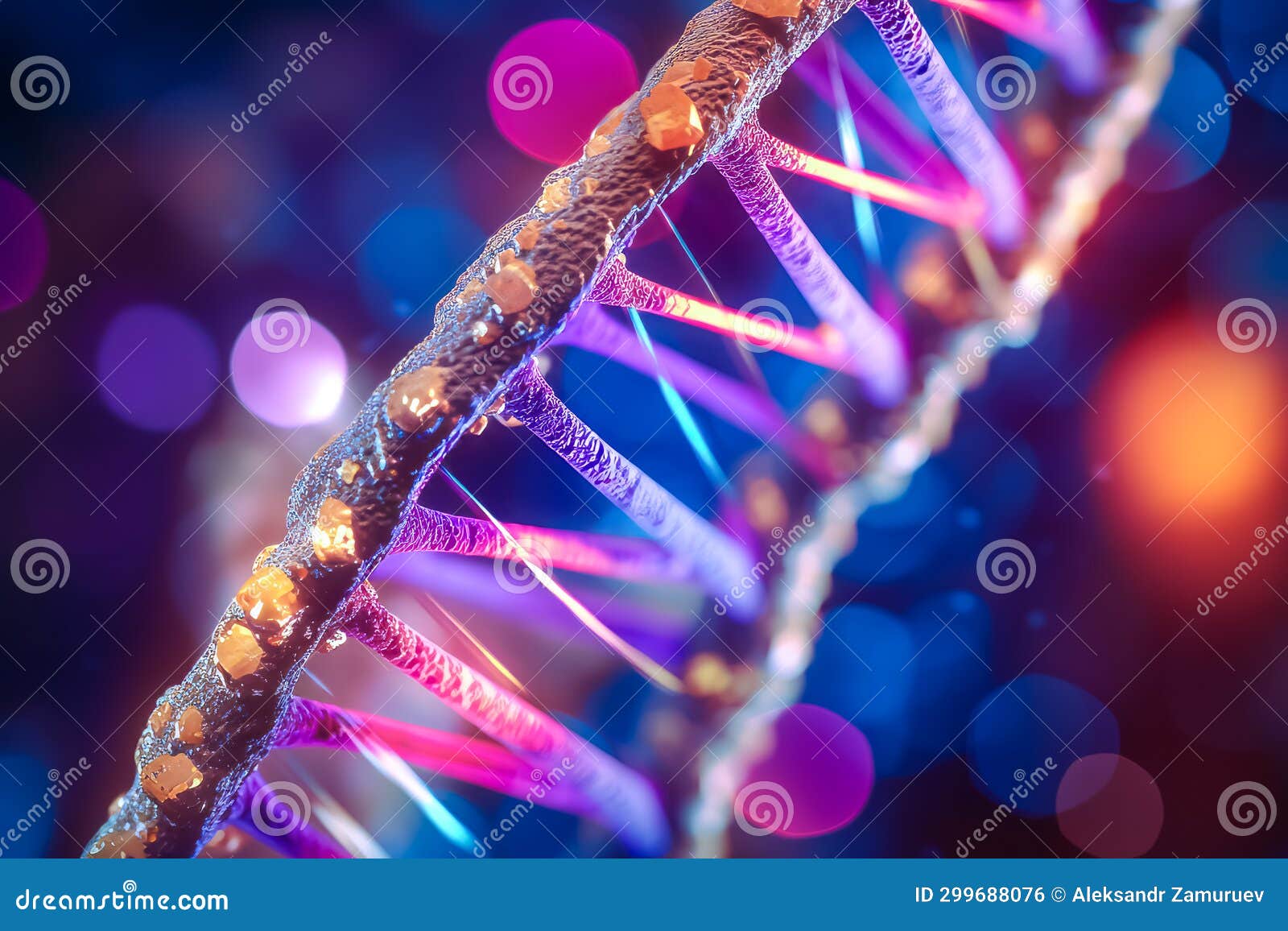 DNA. Study of Gene Structure of Cell. DNA Molecule Structure. Genetic ...