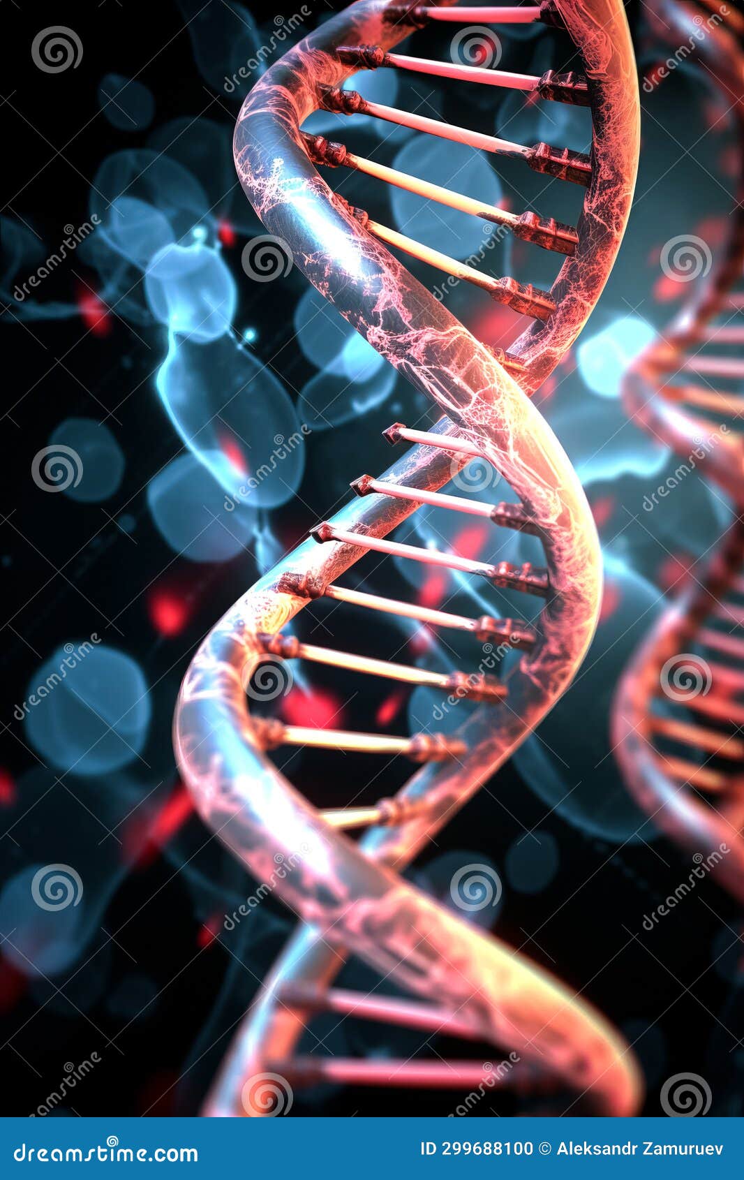DNA. Study of Gene Structure of Cell. DNA Molecule Structure. Genetic ...