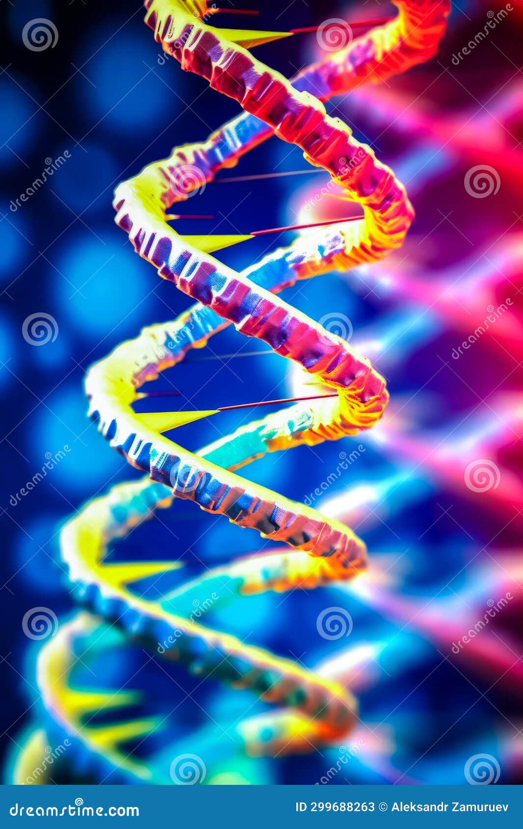 DNA. Study of Gene Structure of Cell. DNA Molecule Structure. Genetic ...