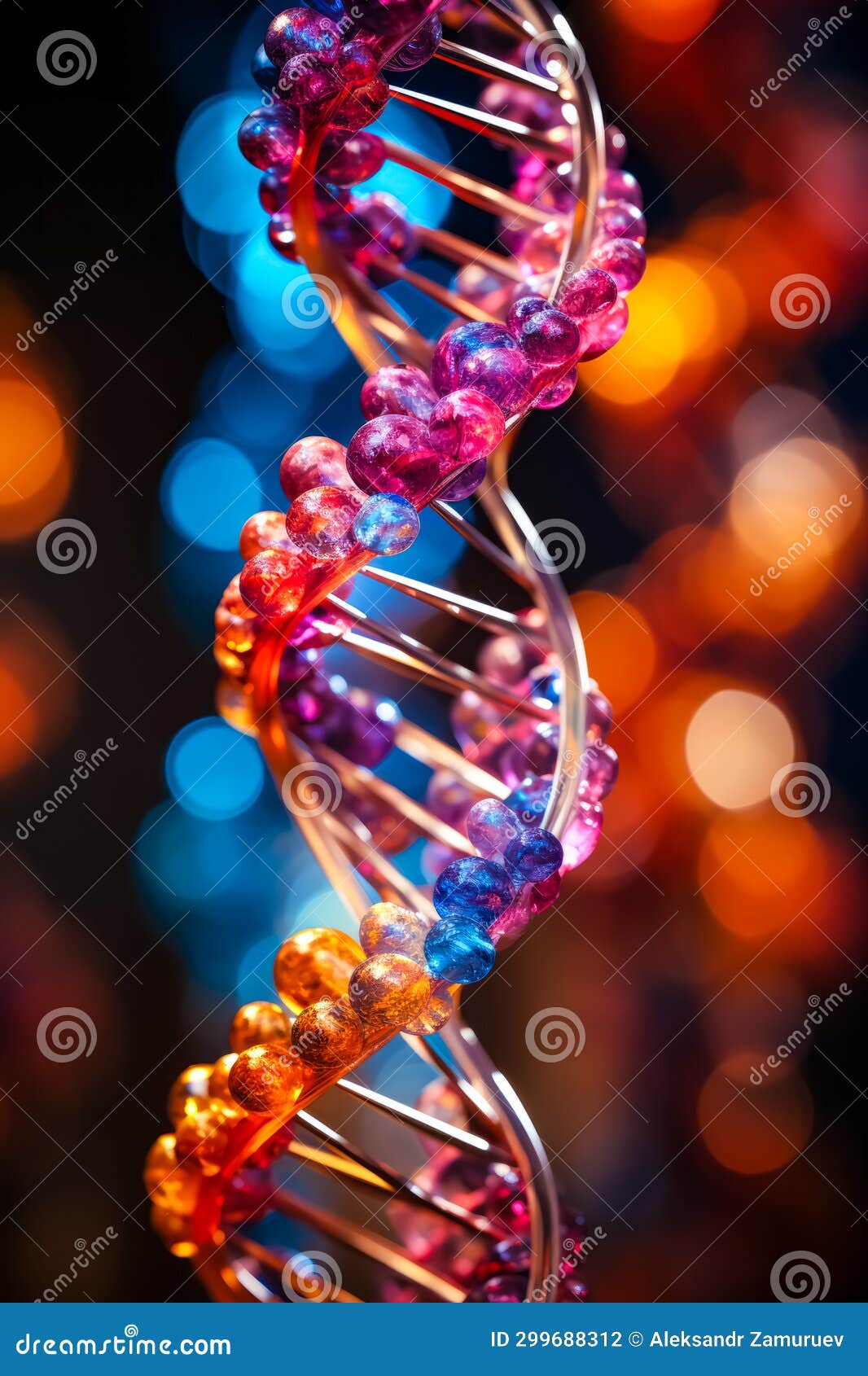 DNA. Study of Gene Structure of Cell. DNA Molecule Structure. Genetic ...