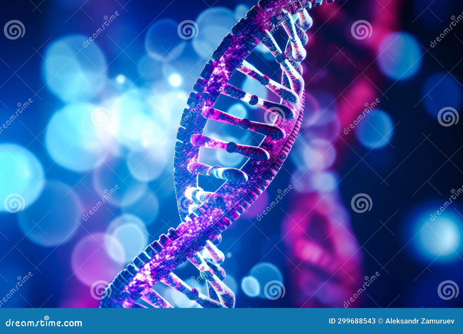 DNA. Study of Gene Structure of Cell. DNA Molecule Structure. Genetic ...