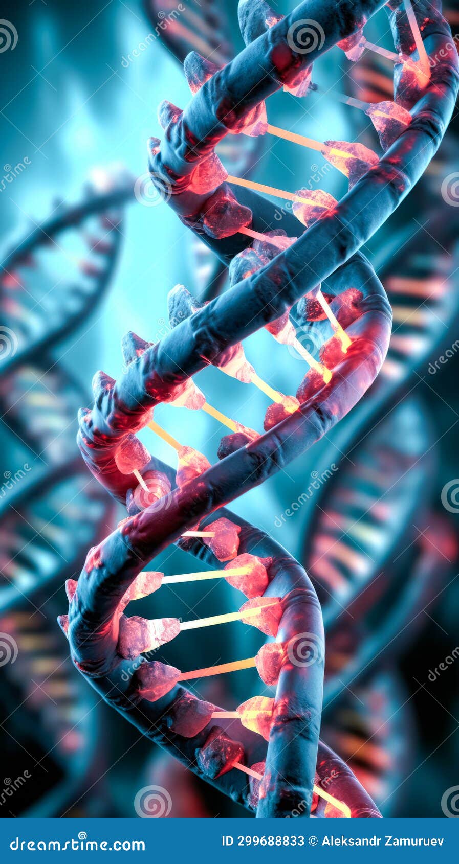 DNA. Study of Gene Structure of Cell. DNA Molecule Structure. Genetic ...
