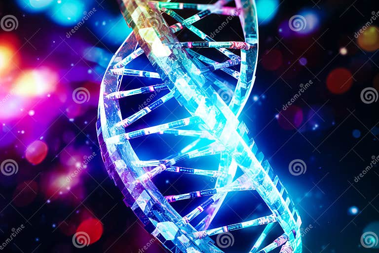 DNA. Study of Gene Structure of Cell. DNA Molecule Structure. Genetic ...