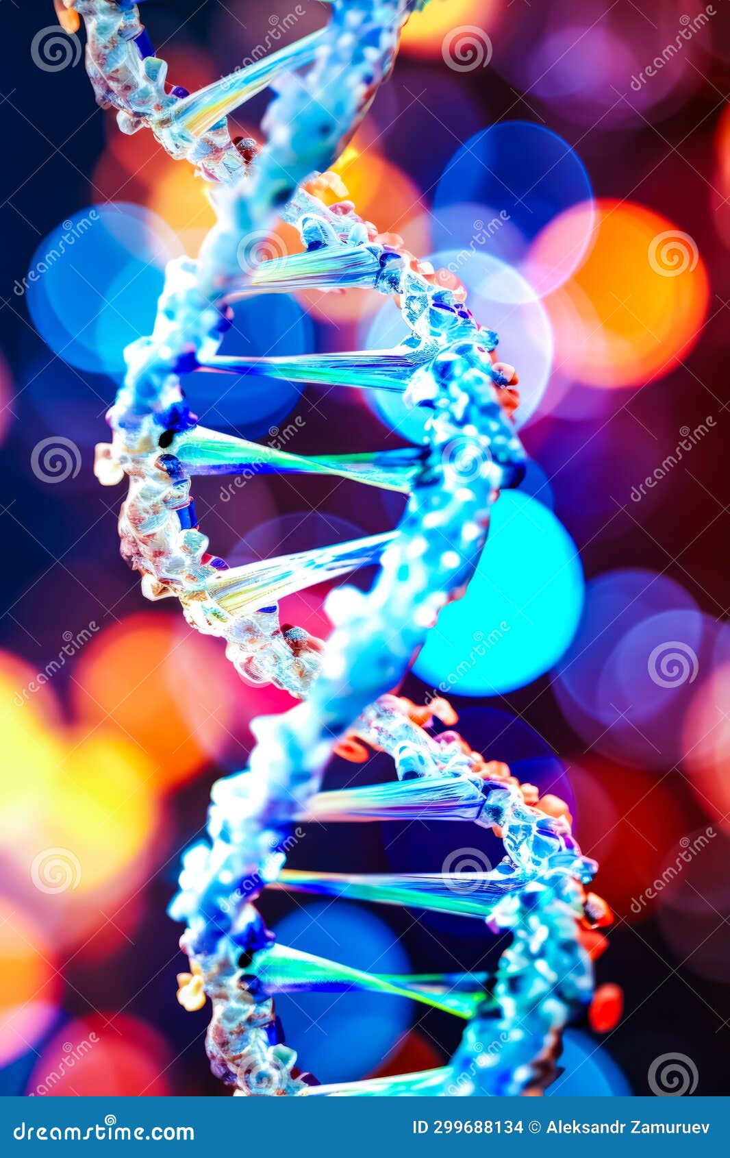 DNA. Study of Gene Structure of Cell. DNA Molecule Structure. Genetic ...