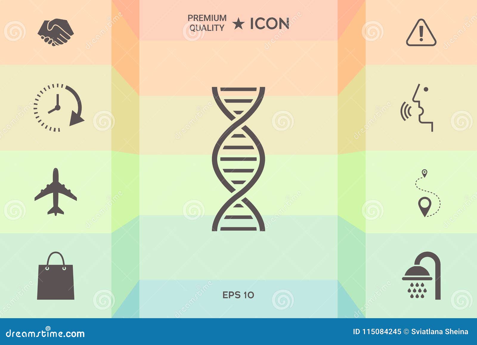 DNA symbol icon stock vector. Illustration of chromosome - 115084245