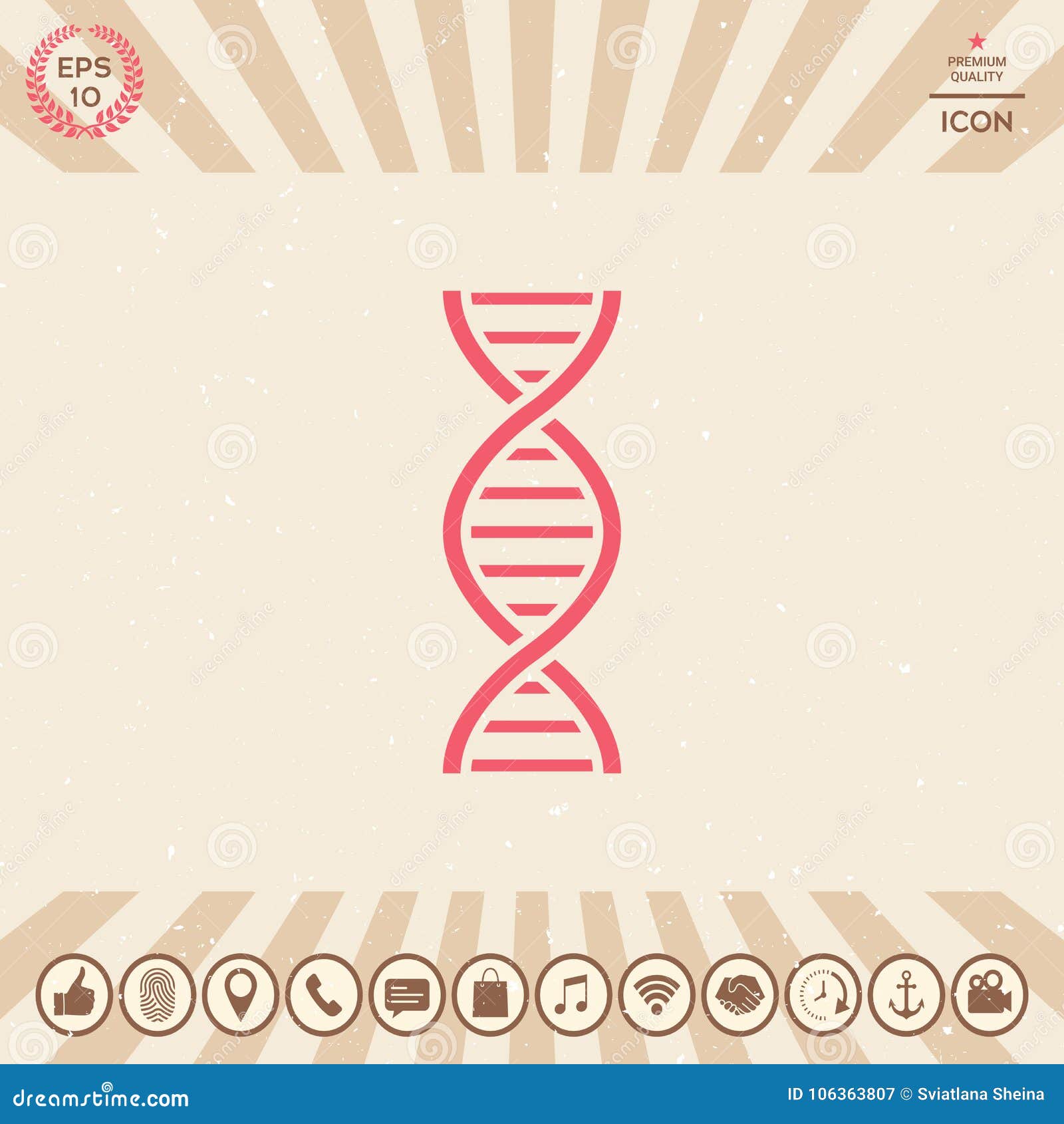 DNA symbol icon stock vector. Illustration of logo, design - 106363807