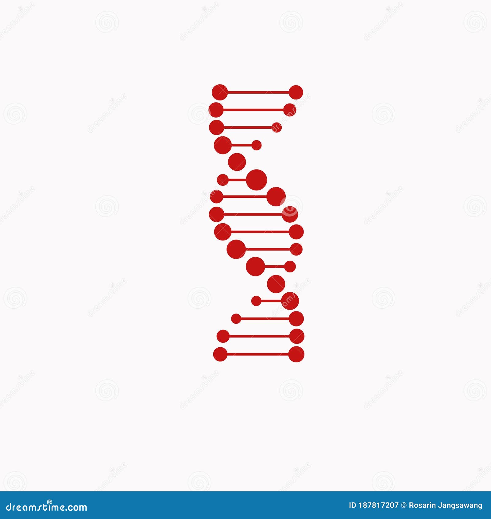 DNA Symbol Strand Isolated on White Background Stock Illustration ...