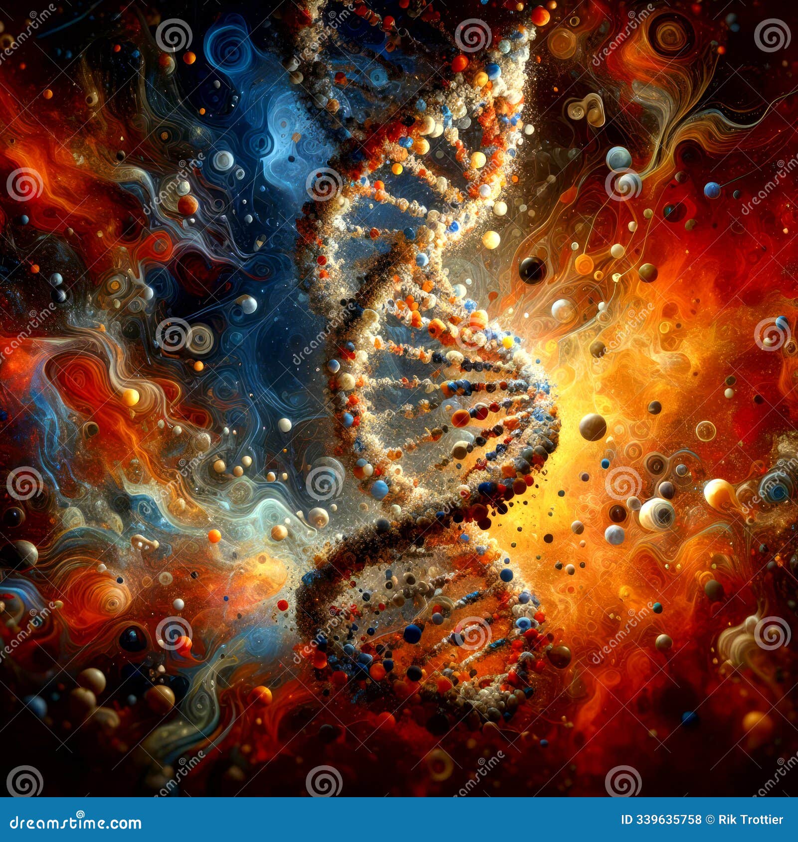 Abstract Representation of DNA Synthesis Stock Illustration ...