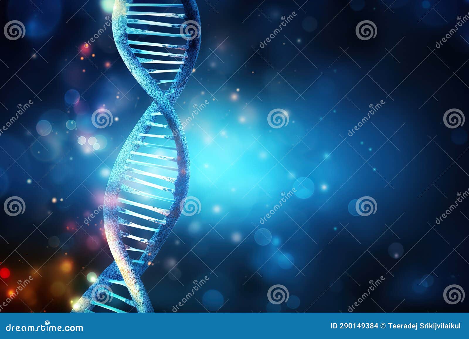DNA on Technology Background. Generative AI. Stock Illustration ...