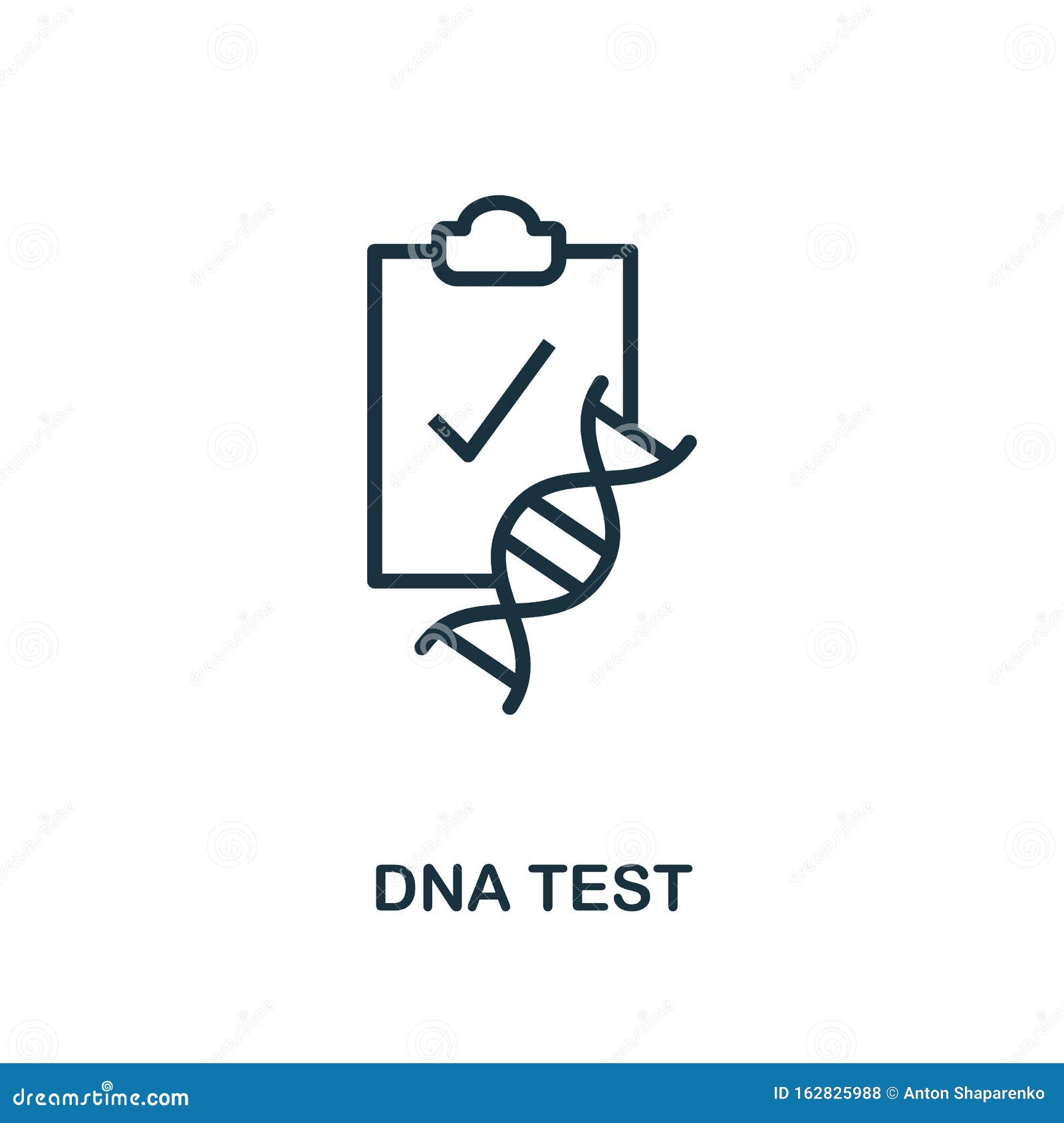 Dna Test Icon Outline Style. Thin Line Creative Dna Test Icon for Logo ...