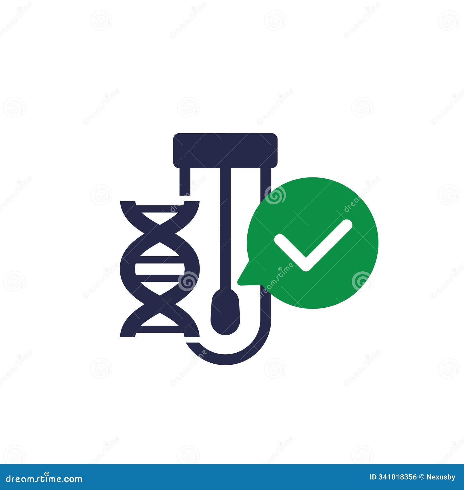 Dna Test Icon on White, Vector Stock Vector - Illustration of sample ...