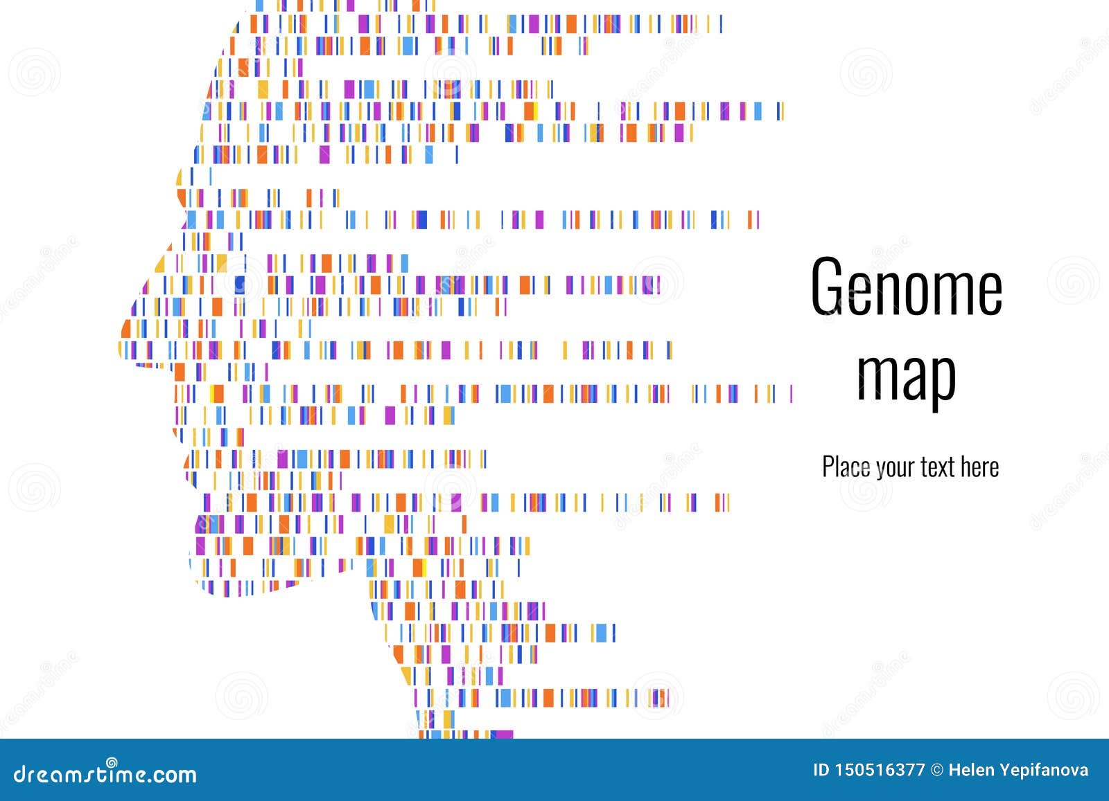 Illustration Of DNA Genome Decode On The Laboratorio Genetica Molecular ...