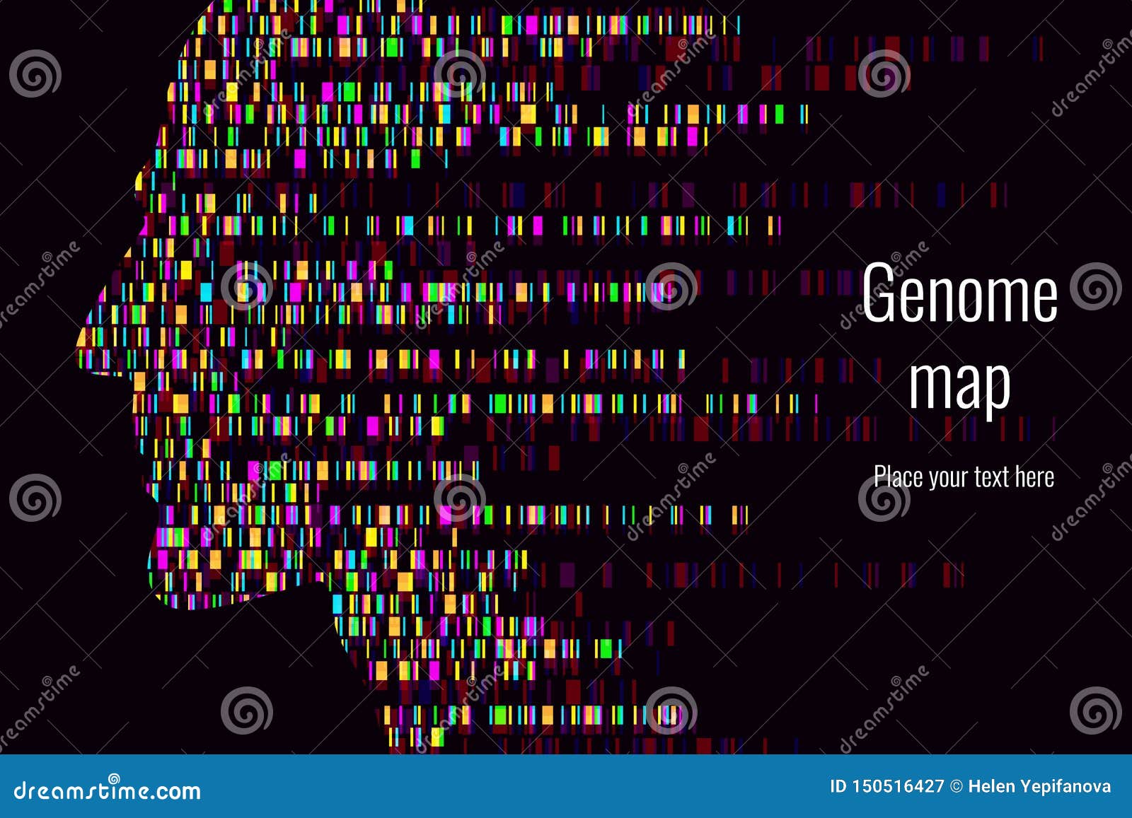 Dna Test Infographic. Vector Illustration. Genome Sequence Map ...