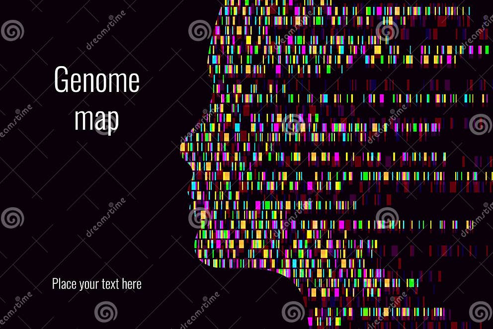 Dna Test Infographic. Vector Illustration. Genome Sequence Map ...