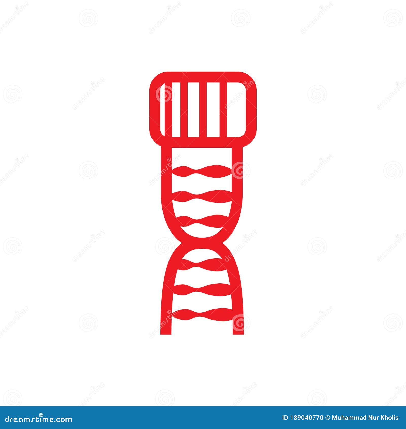 DNA Test Lab with Glass Lab and DNA Shaped Icon Vector Logo Design ...