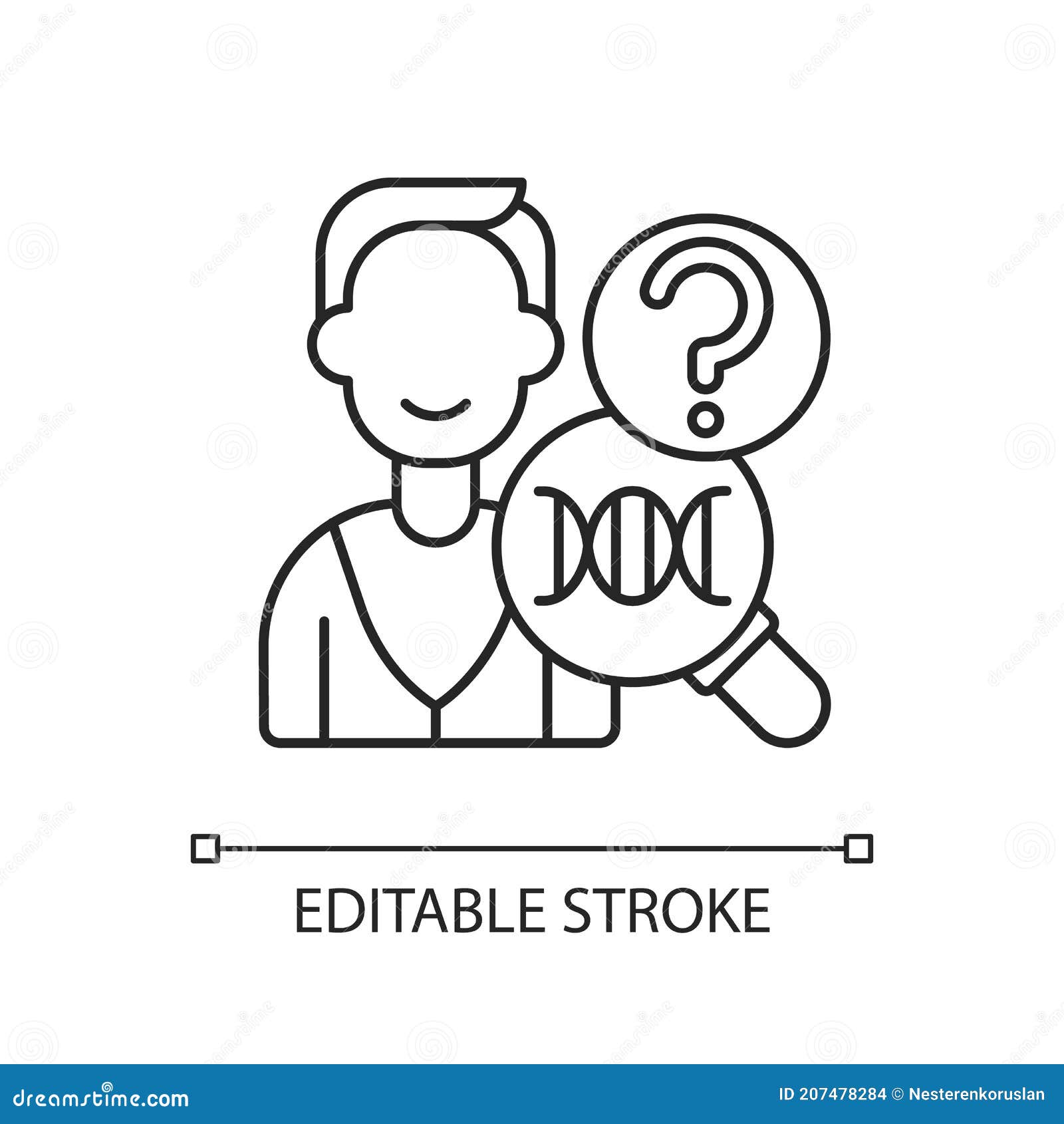 IQ Test Linear Icon Concept. IQ Test Line Vector Sign, Symbol ...