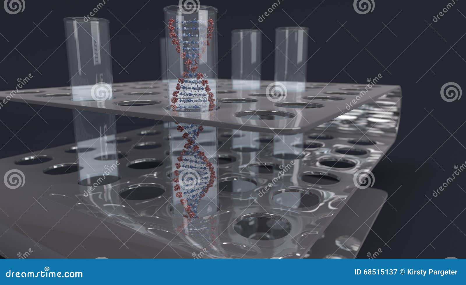 DNA in Test tube stock illustration. Illustration of cell - 68515137
