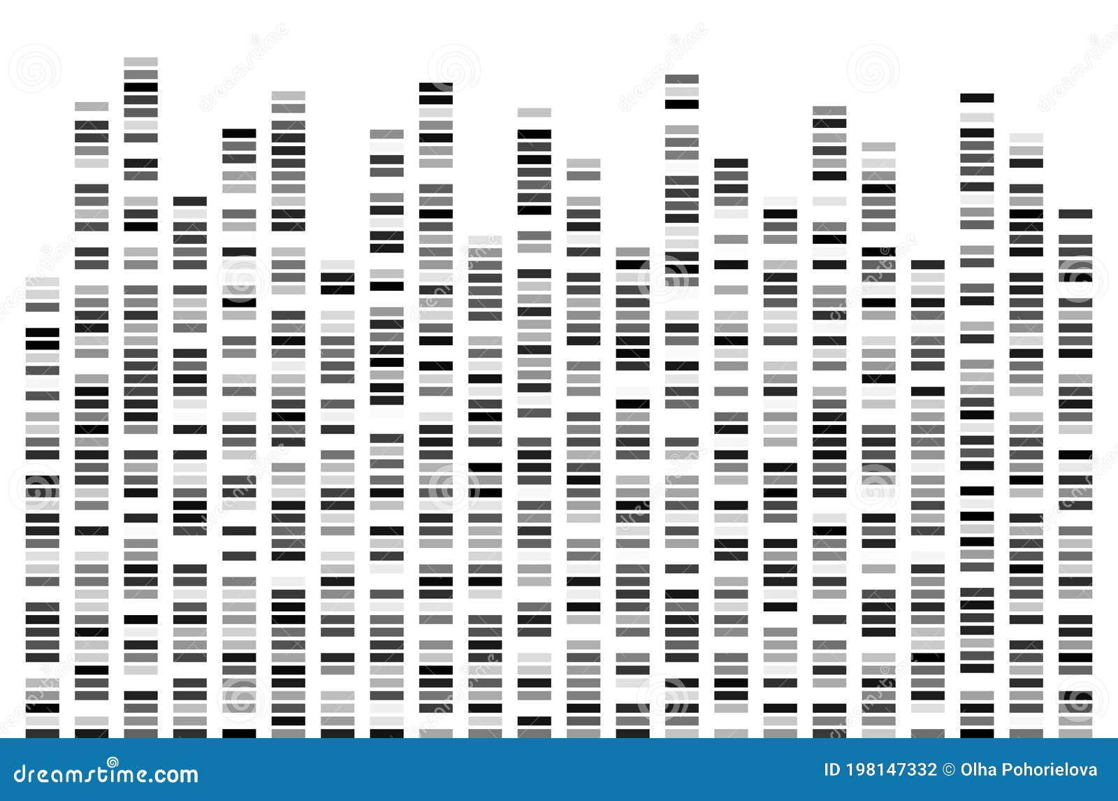 DNA Test White Background Genome Sequence Map Barcoding Cartoon Vector ...