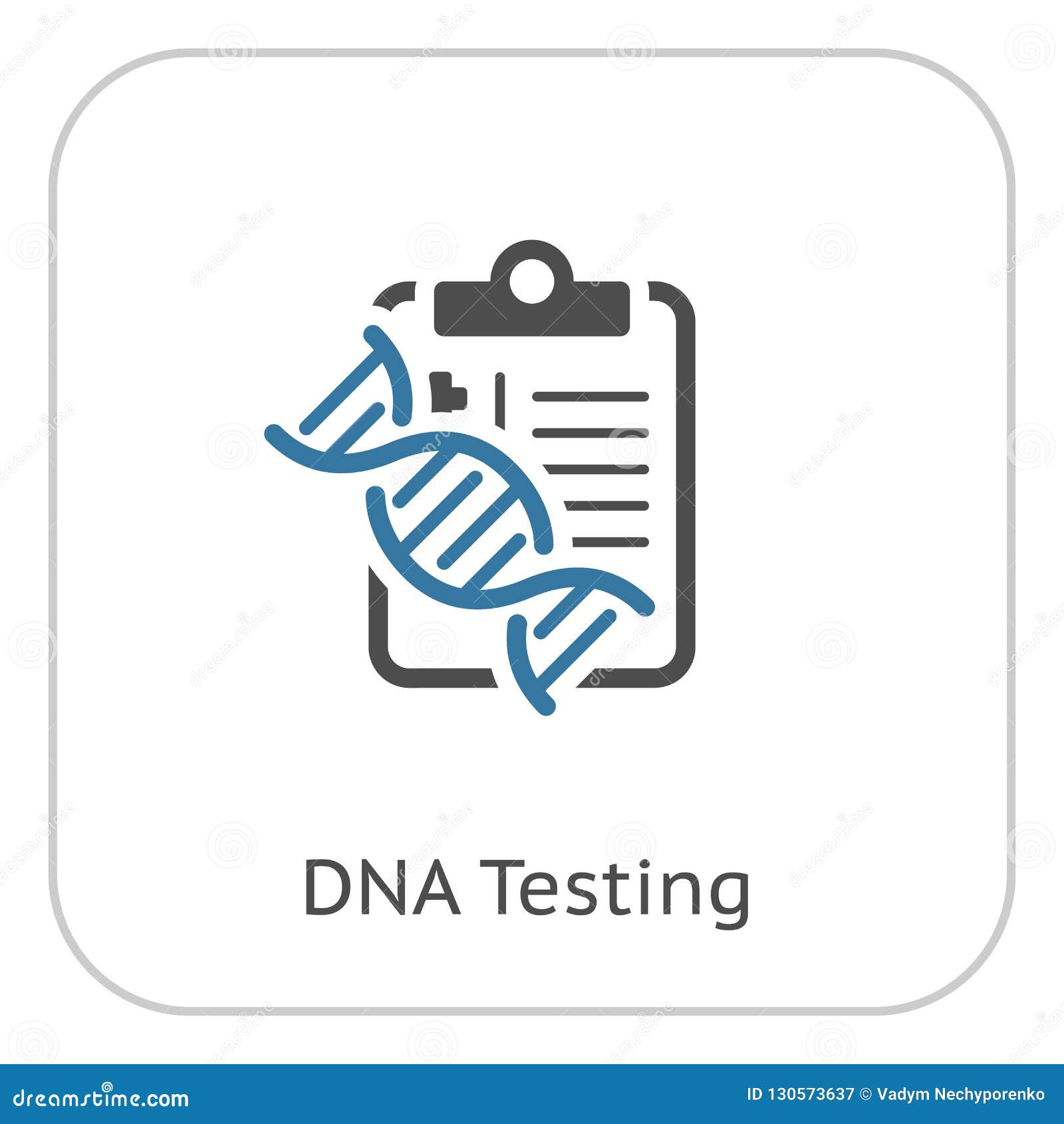 DNA Testing Flat Icon stock vector. Illustration of board - 130573637