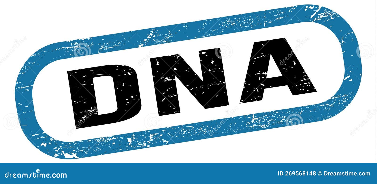 DNA, Text Written on Blue-black Stamp Sign Stock Illustration ...
