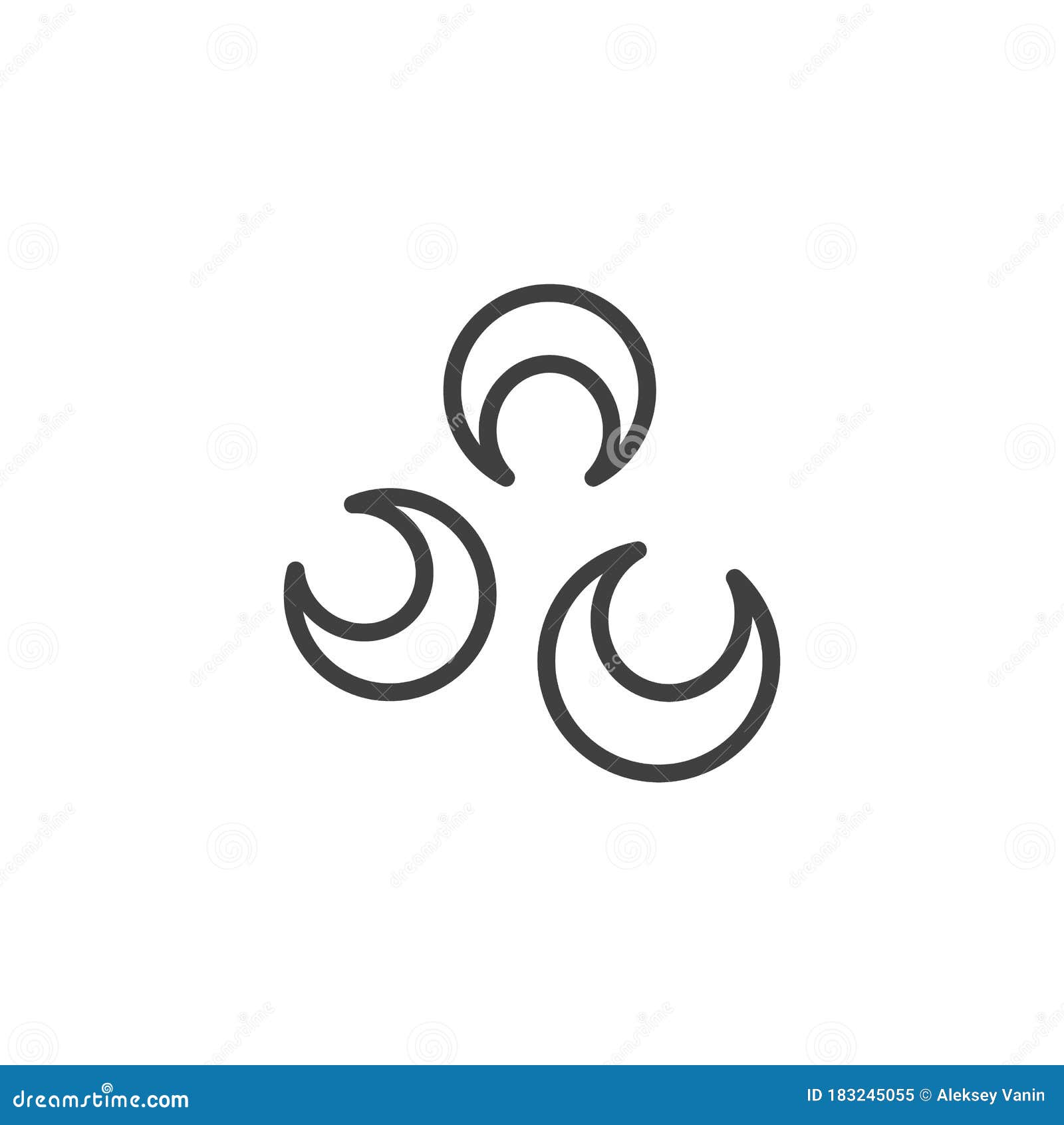 DNA toroids line icon stock vector. Illustration of human - 183245055