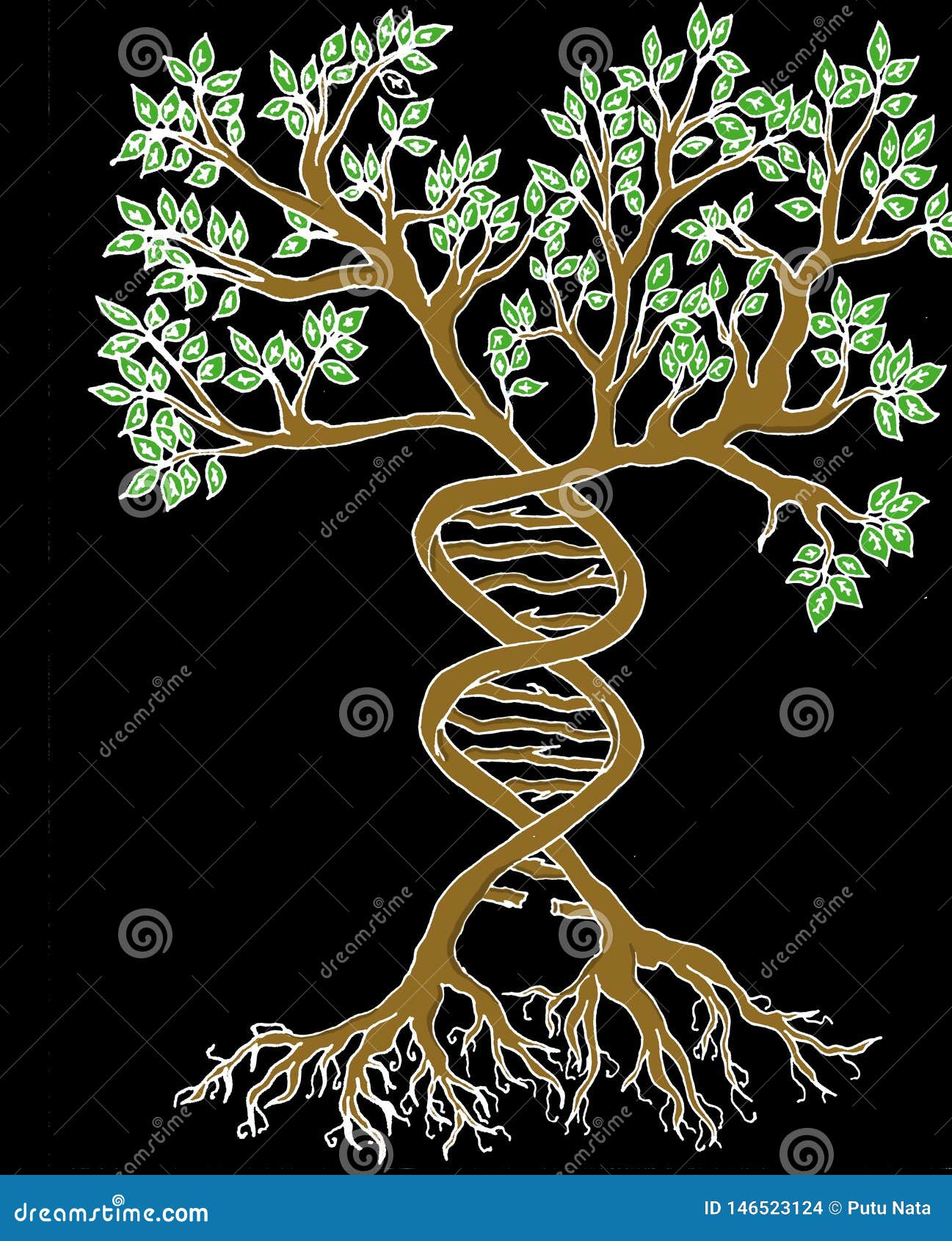 DNA and TREE stock illustration. Illustration of spiral - 146523124