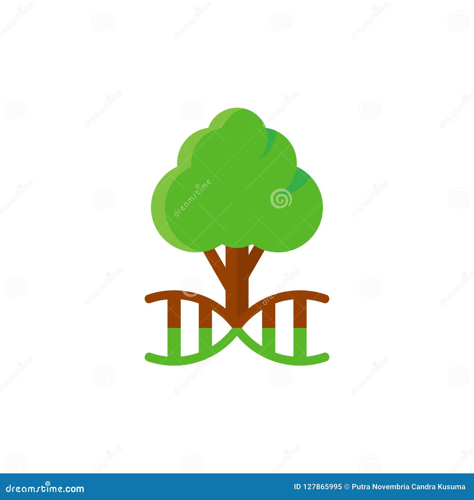 Dna Tree Logo Icon Design stock illustration. Illustration of genome ...