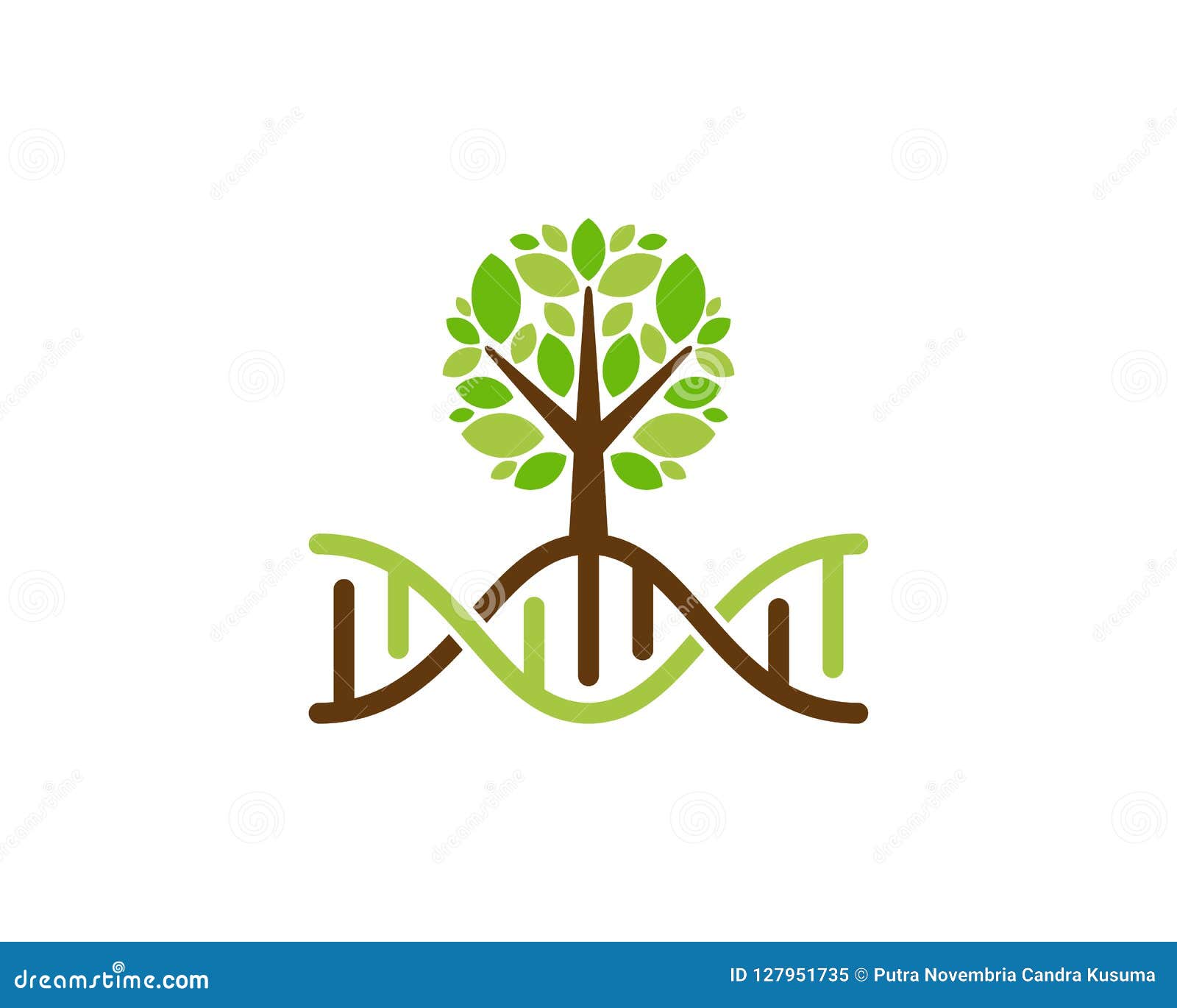 Dna Tree Logo Icon Design stock vector. Illustration of green - 127951735