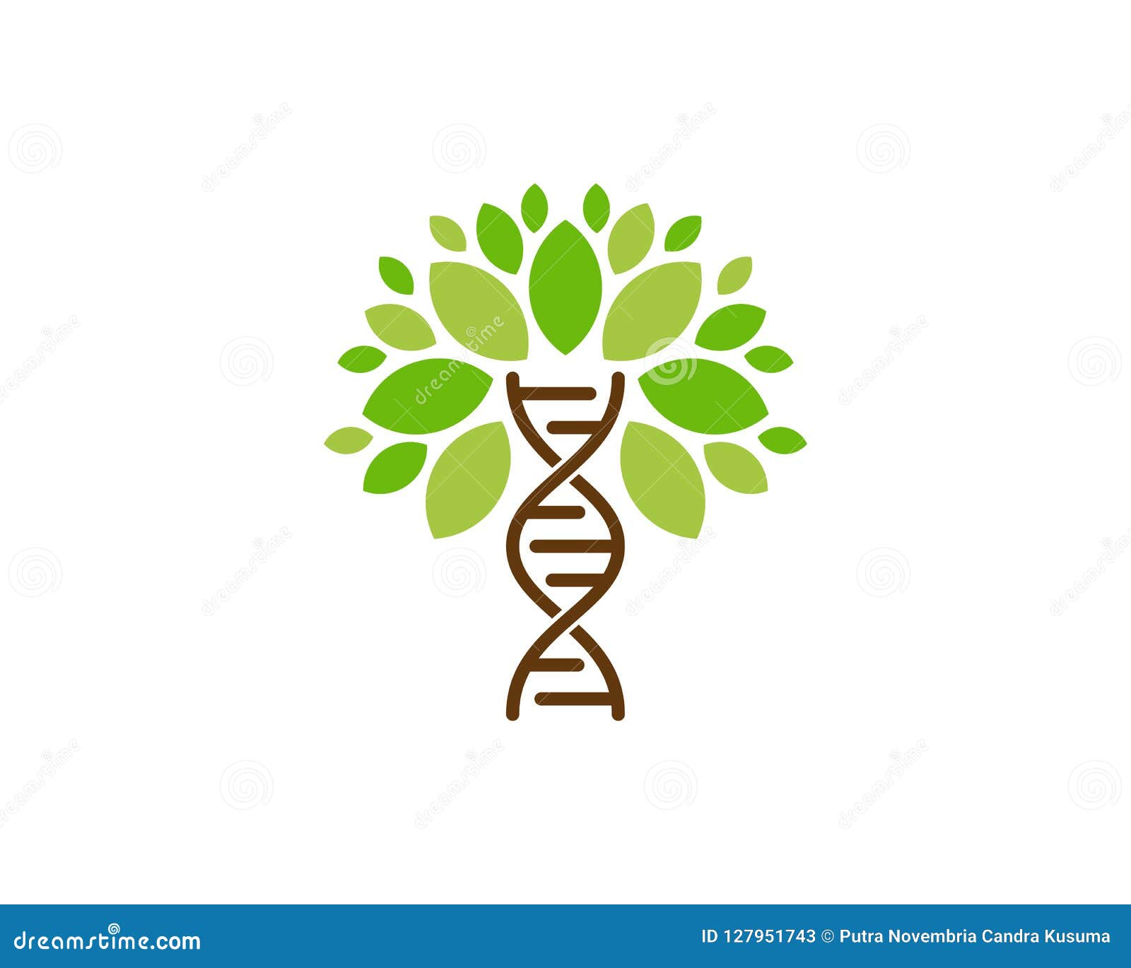 Dna Tree Logo Icon Design stock vector. Illustration of element - 127951743