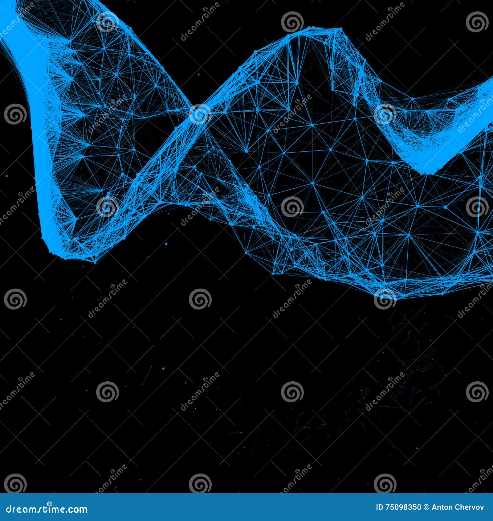 DNA triangle on black stock photo. Image of creative - 75098350